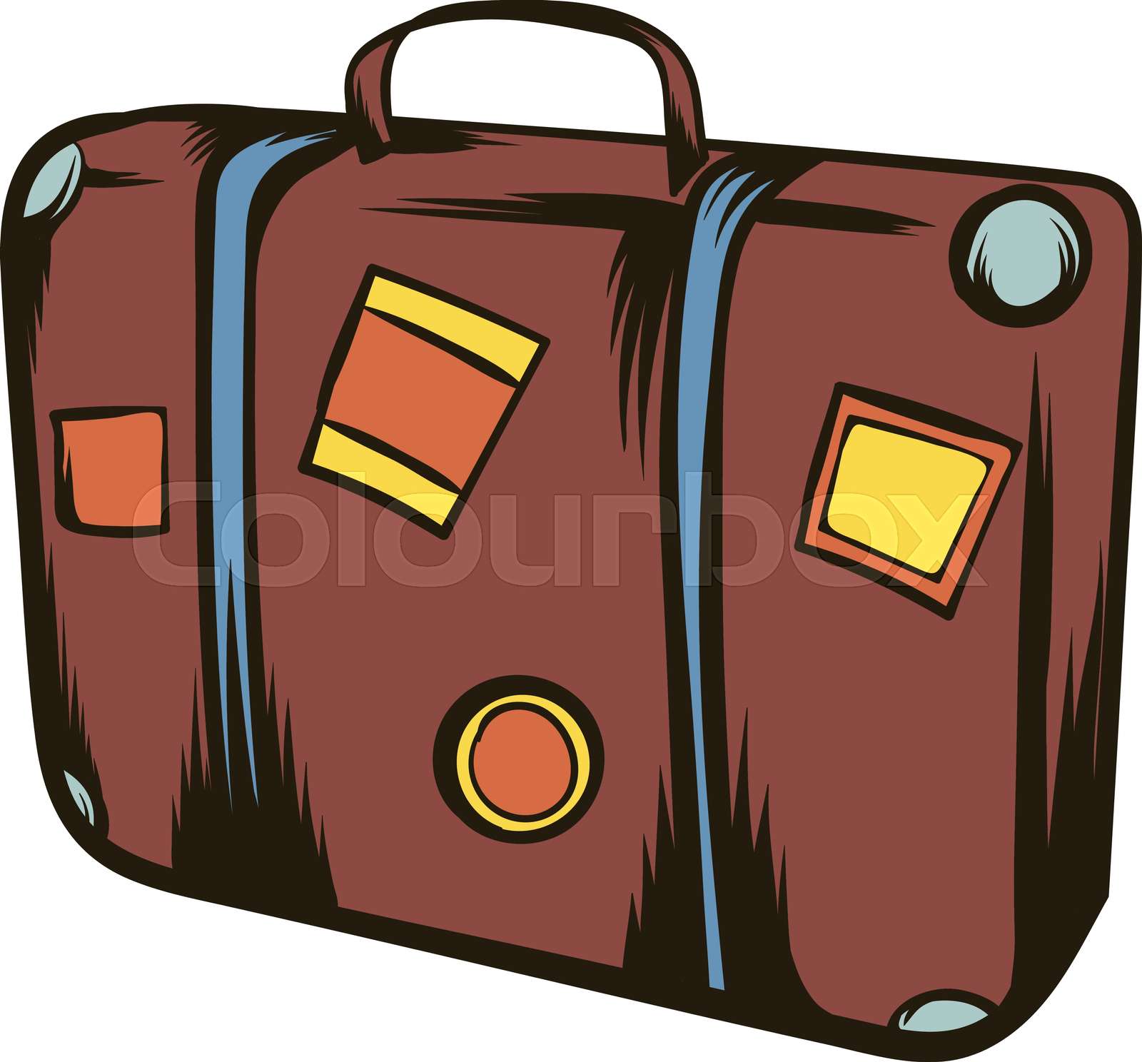 cartoon, gepäck, koffer | Stock-Vektor | Colourbox