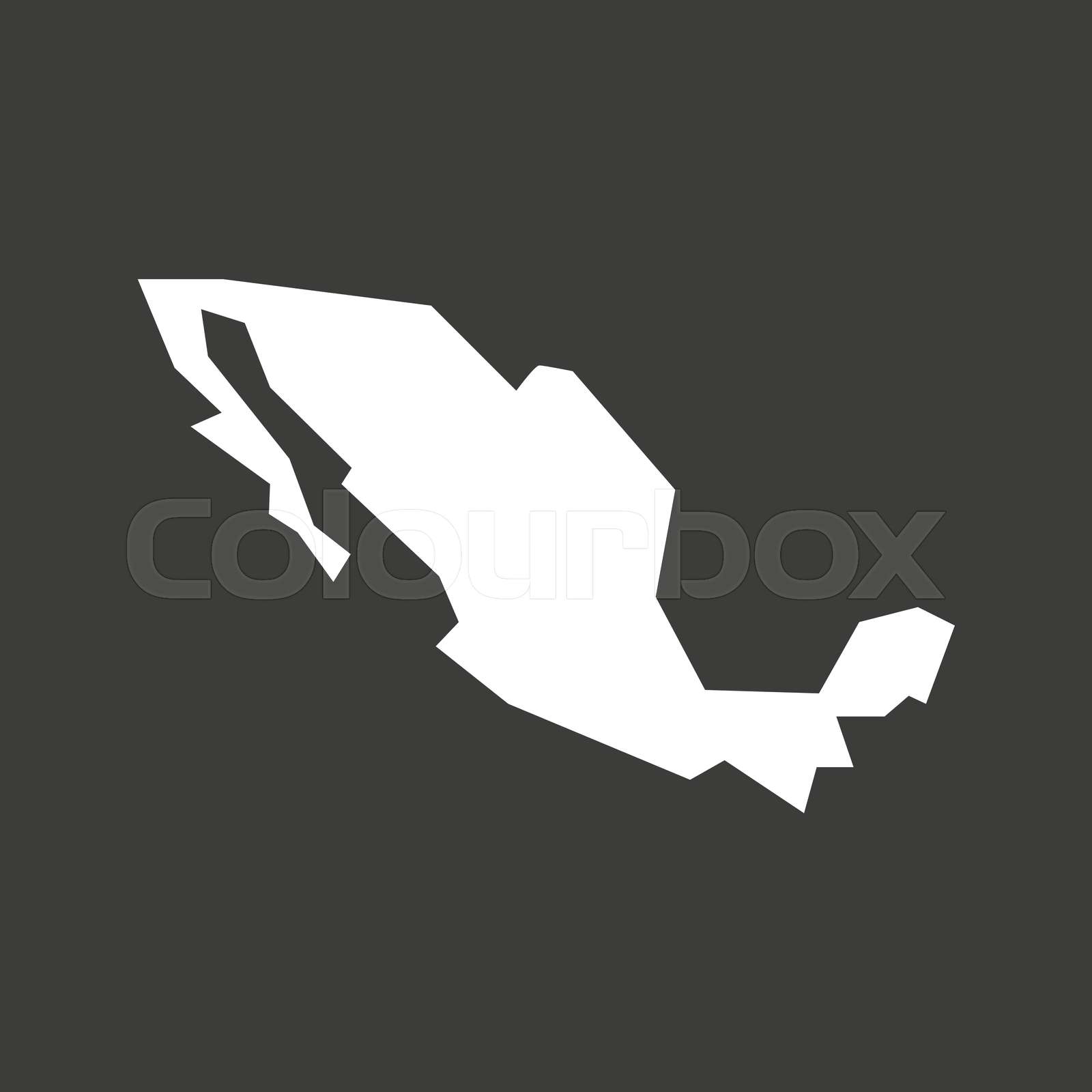 Isolated vector illustration of a map of Mexico | Stock vector | Colourbox