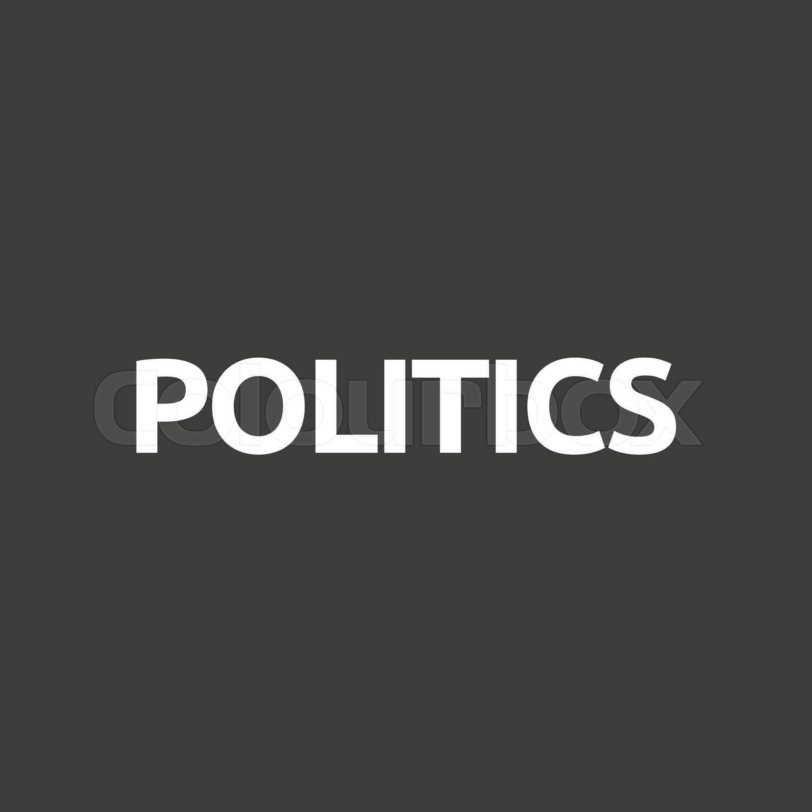 Isolated vector illustration of the word POLITICS | Stock vector ...