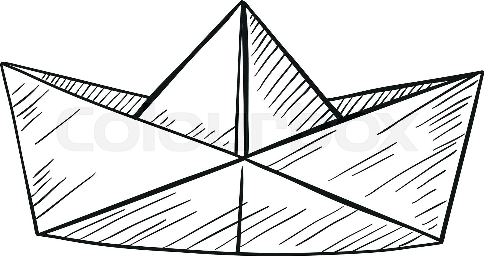 Doodle of paper boat | Stock vector | Colourbox