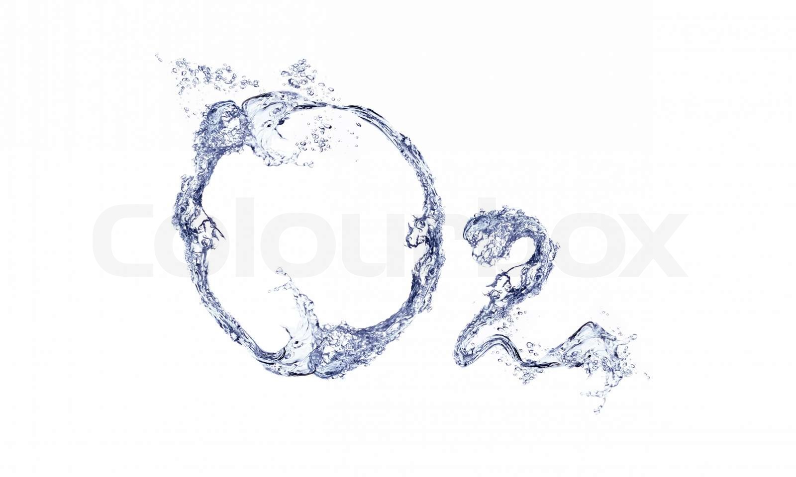 O2 formula with water | Stock image | Colourbox