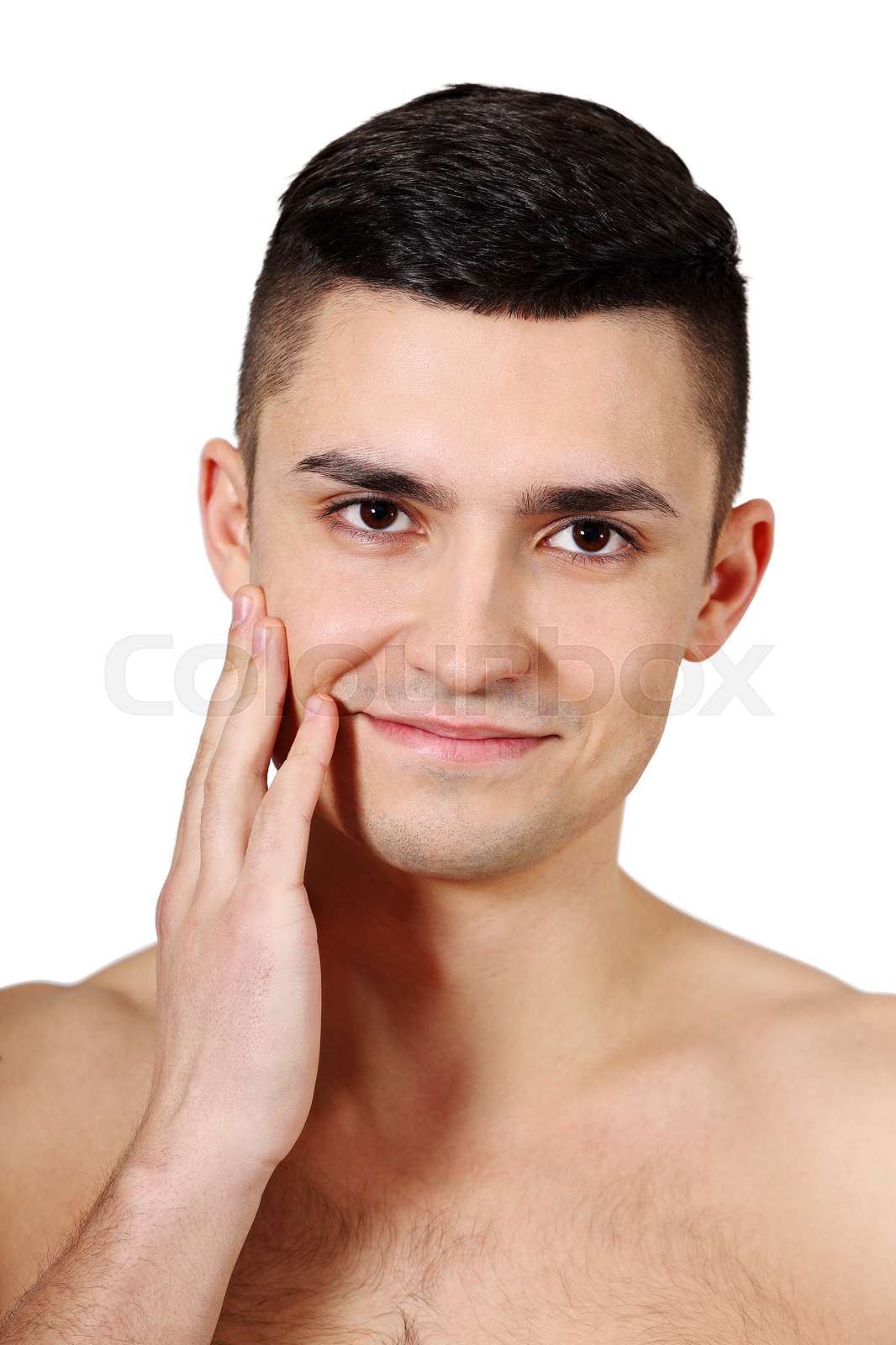 man with a clean-shaven skin | Stock image | Colourbox