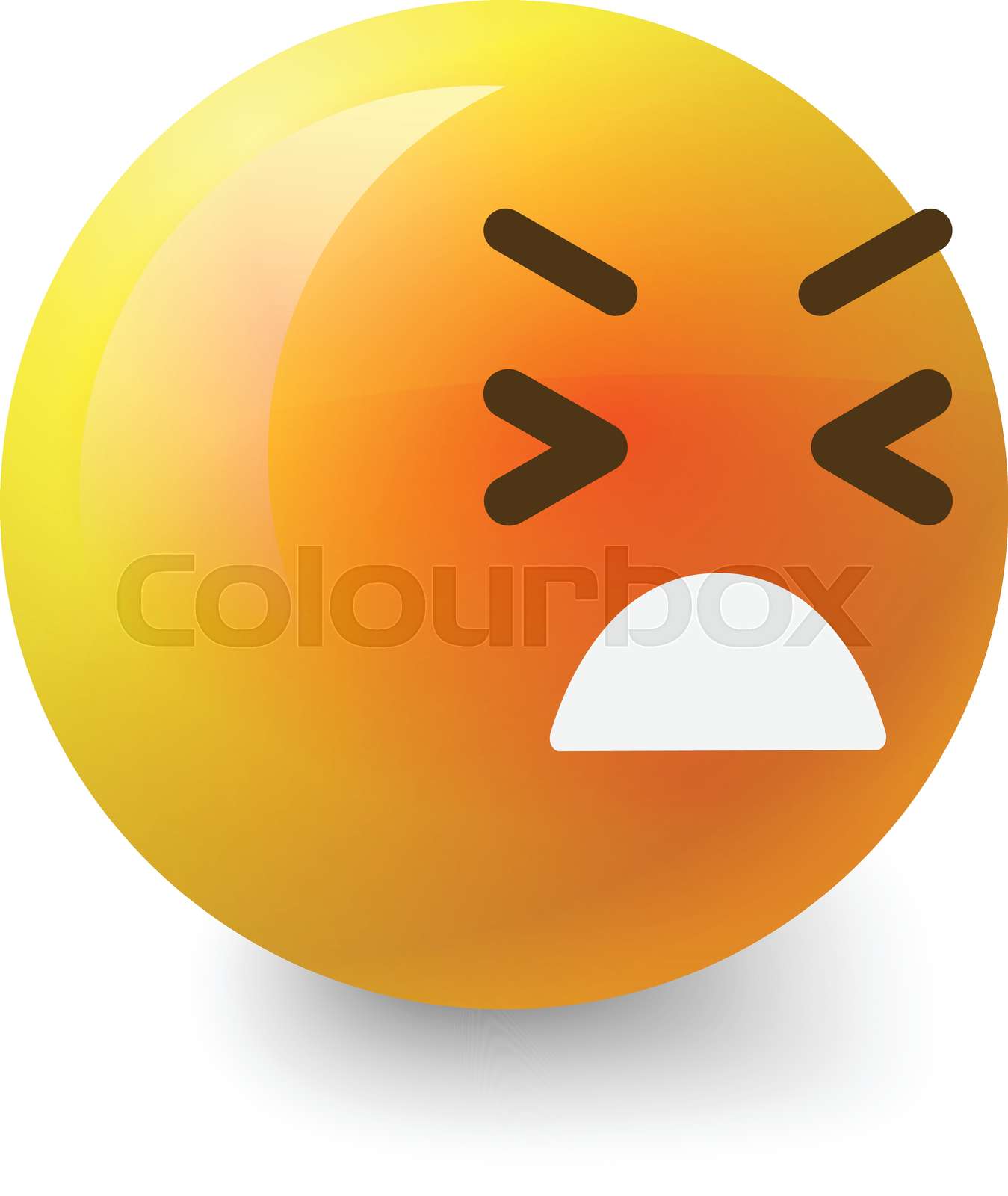 schwer, schmerzlich, smiley | Stock-Vektor | Colourbox