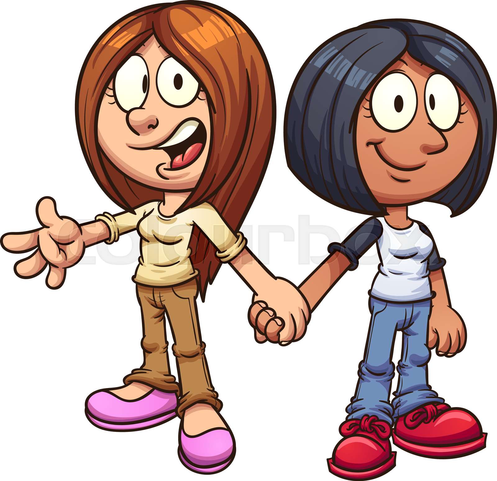 Girl friends | Stock vector | Colourbox