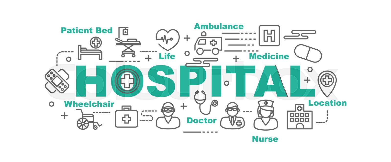 hospital vector banner | Stock vector | Colourbox
