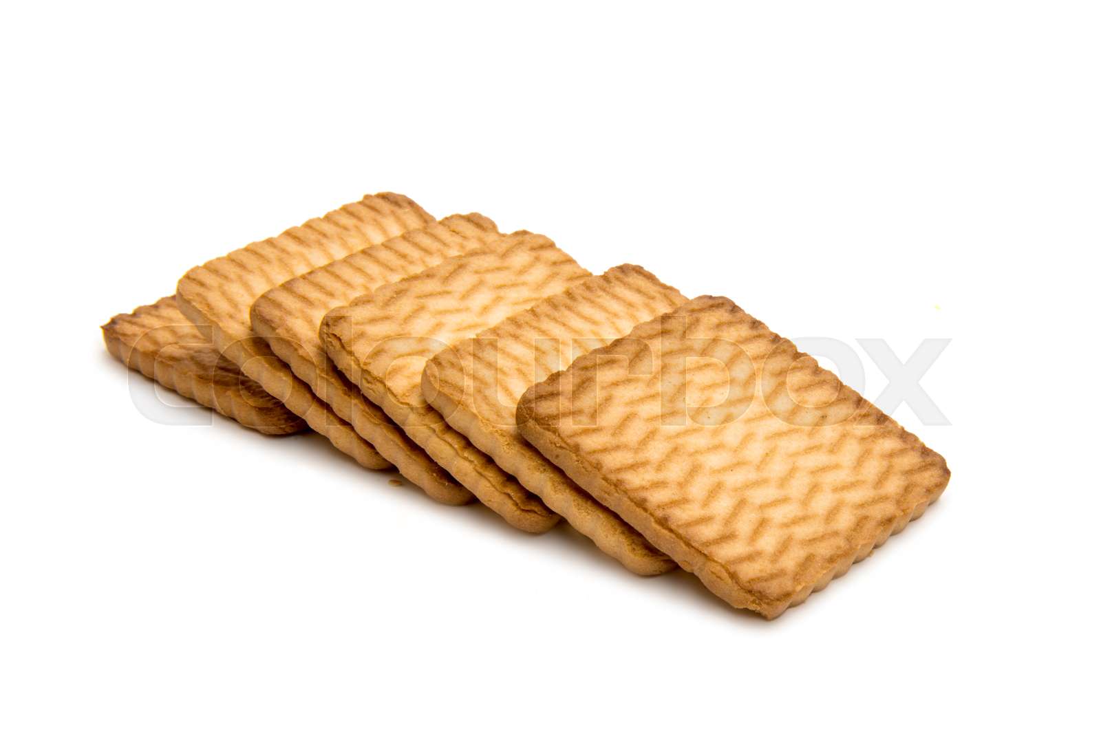 square Biscuit isolated | Stock image | Colourbox