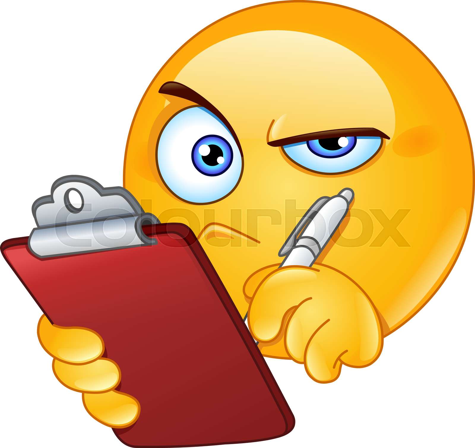 fragebogen, emoji, smiley | Stock-Vektor | Colourbox