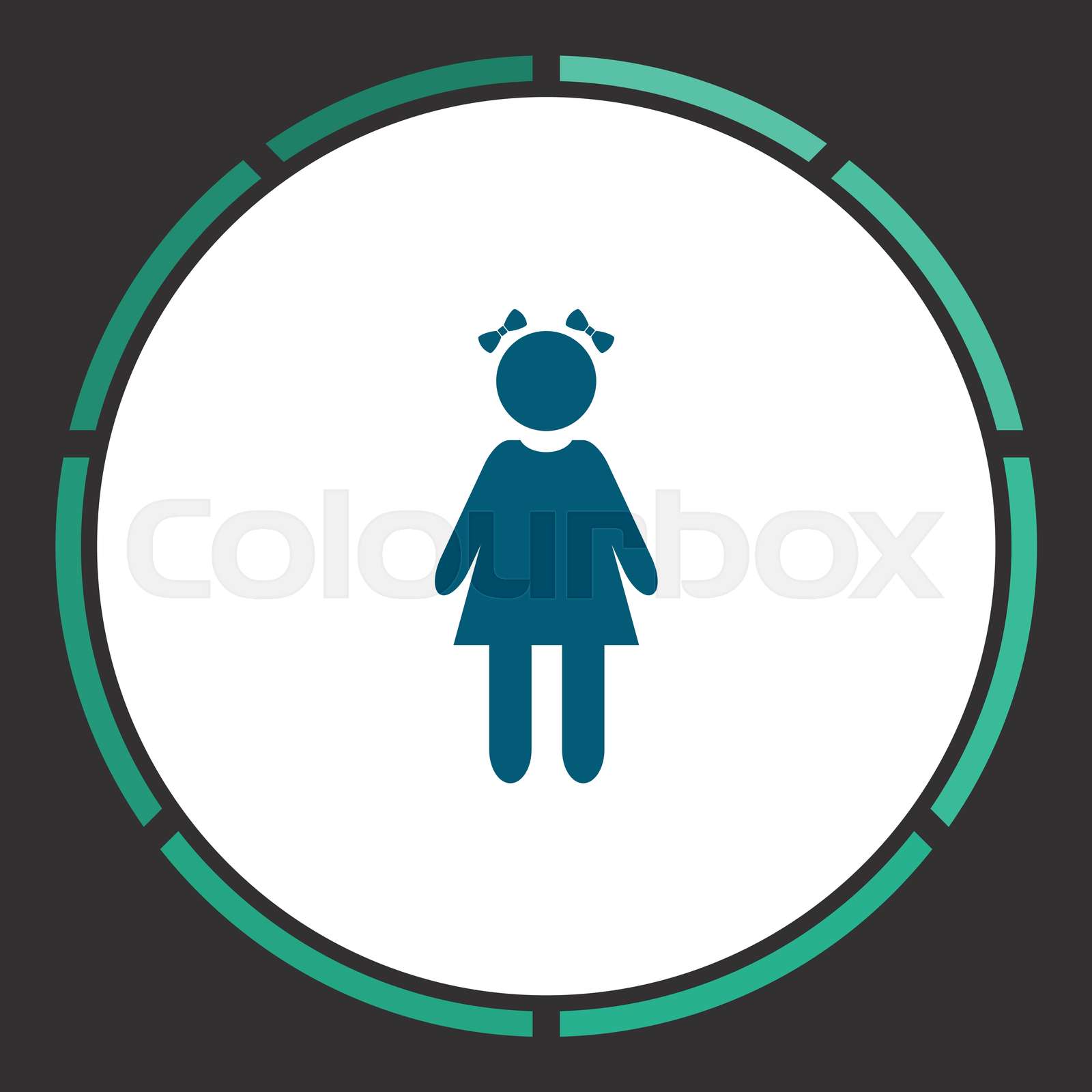 Girl Icon Vector | Stock vector | Colourbox