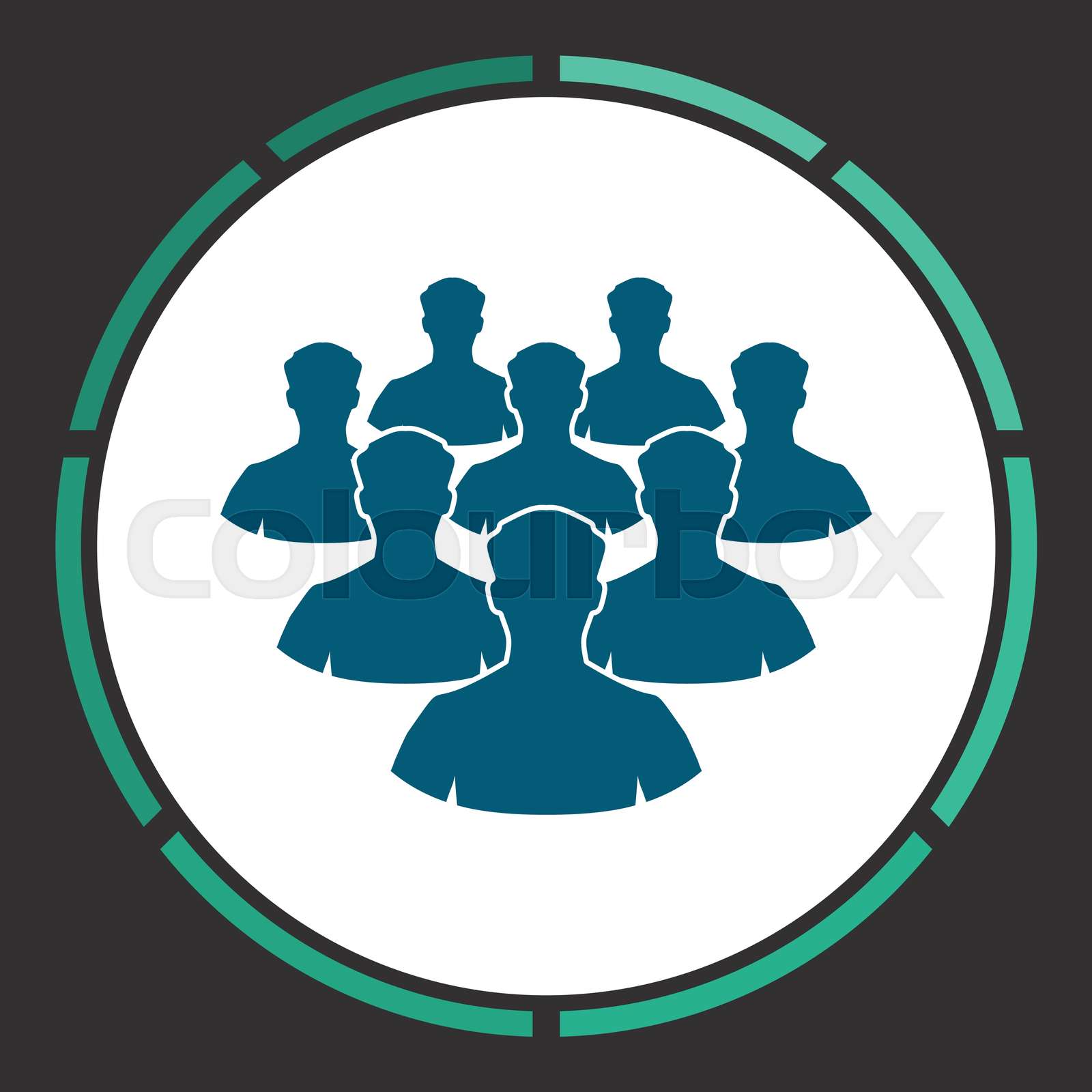 Crowd Icon Vector | Stock vector | Colourbox