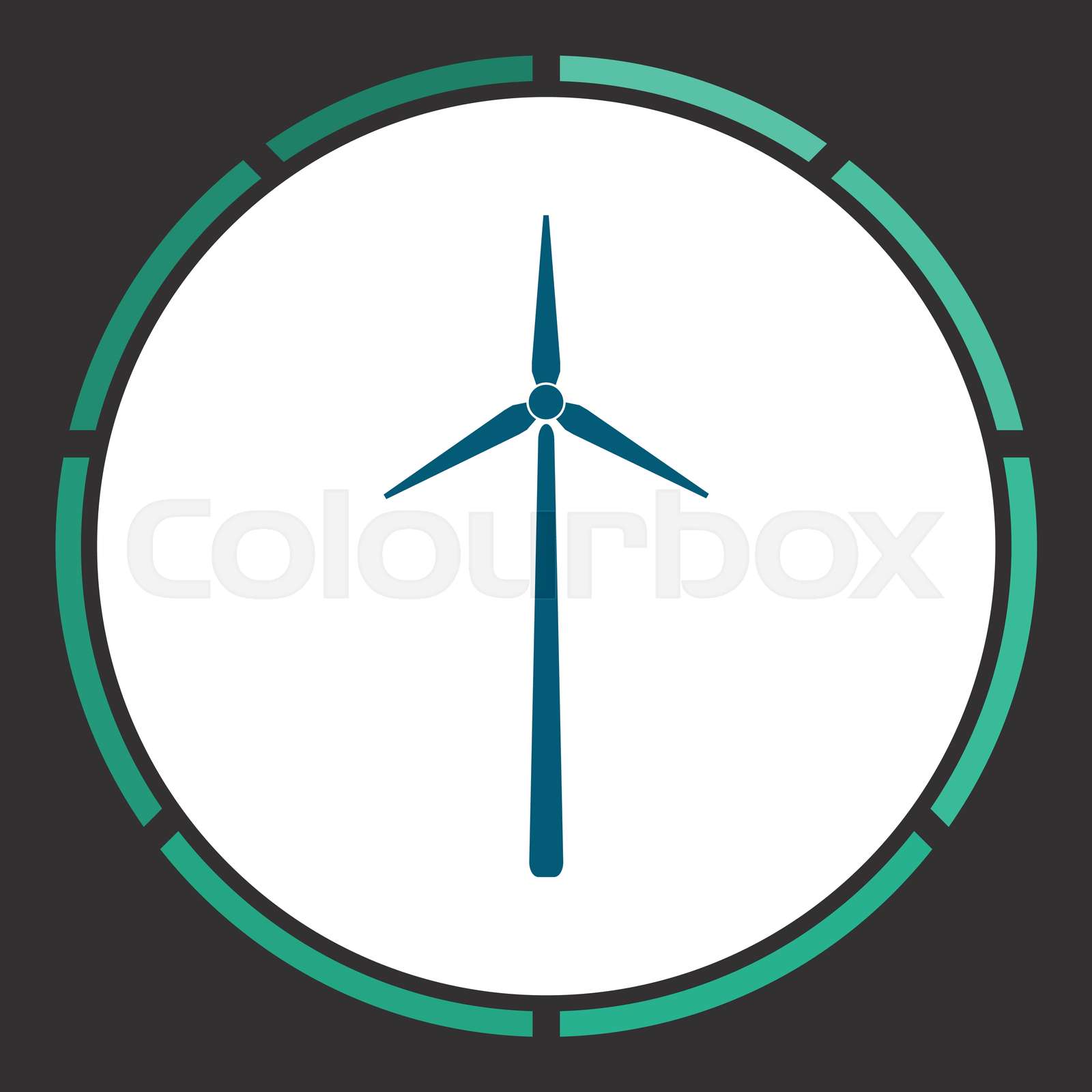 Wind power Icon Vector | Stock vector | Colourbox
