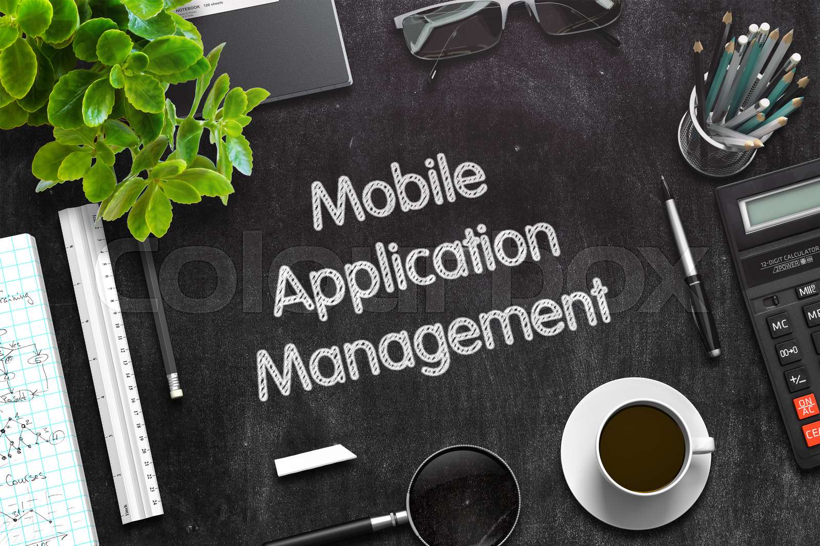 Mobile Application Management Concept. 3D render. | Stock image | Colourbox