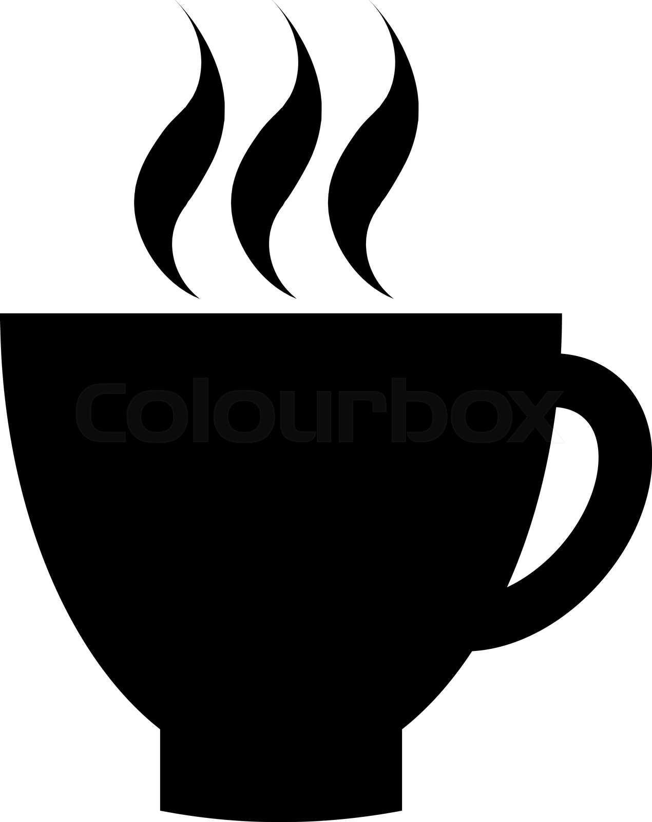 Black coffee cup icon | Stock vector | Colourbox