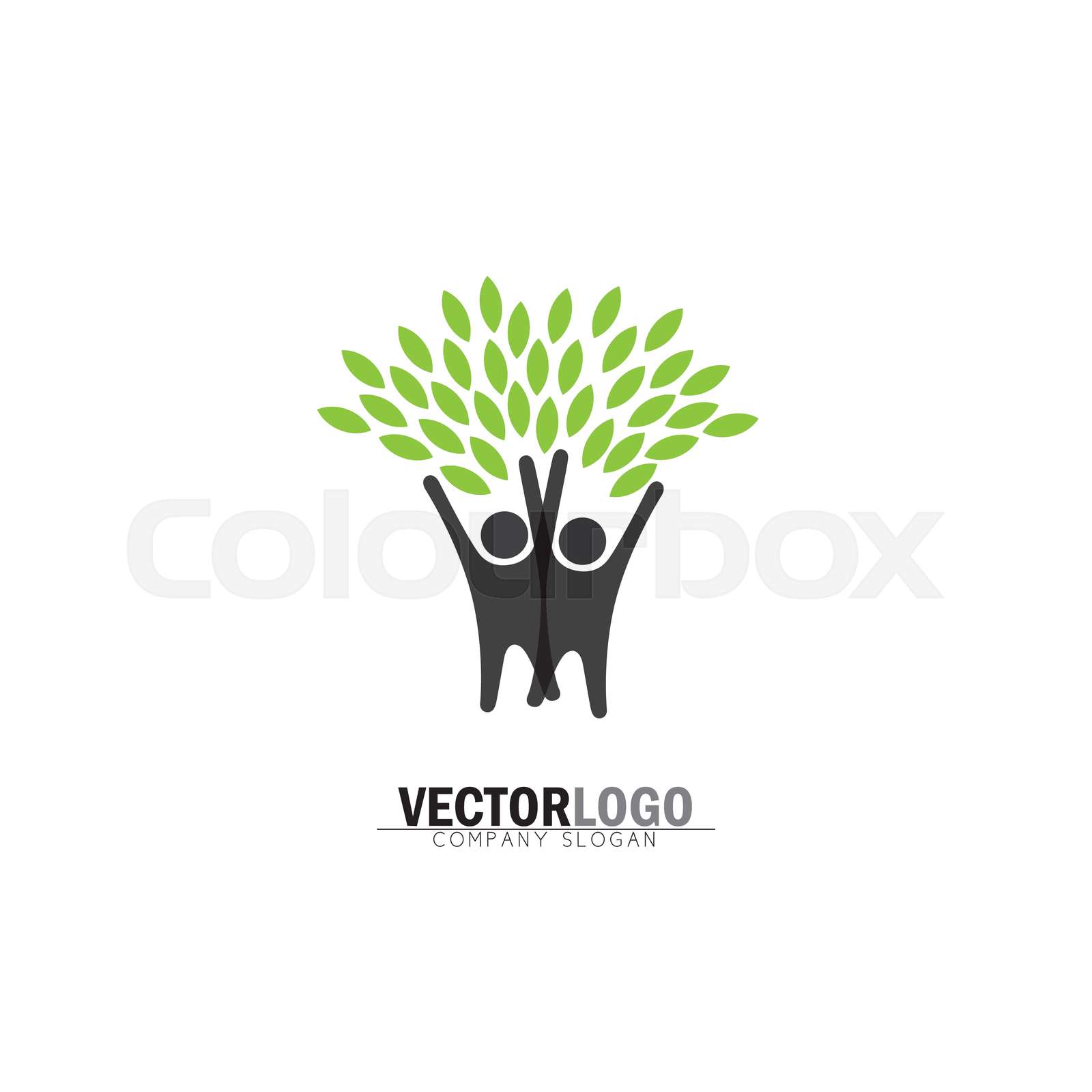 friendship, bonding, together organic people logo, people logo, tree ...