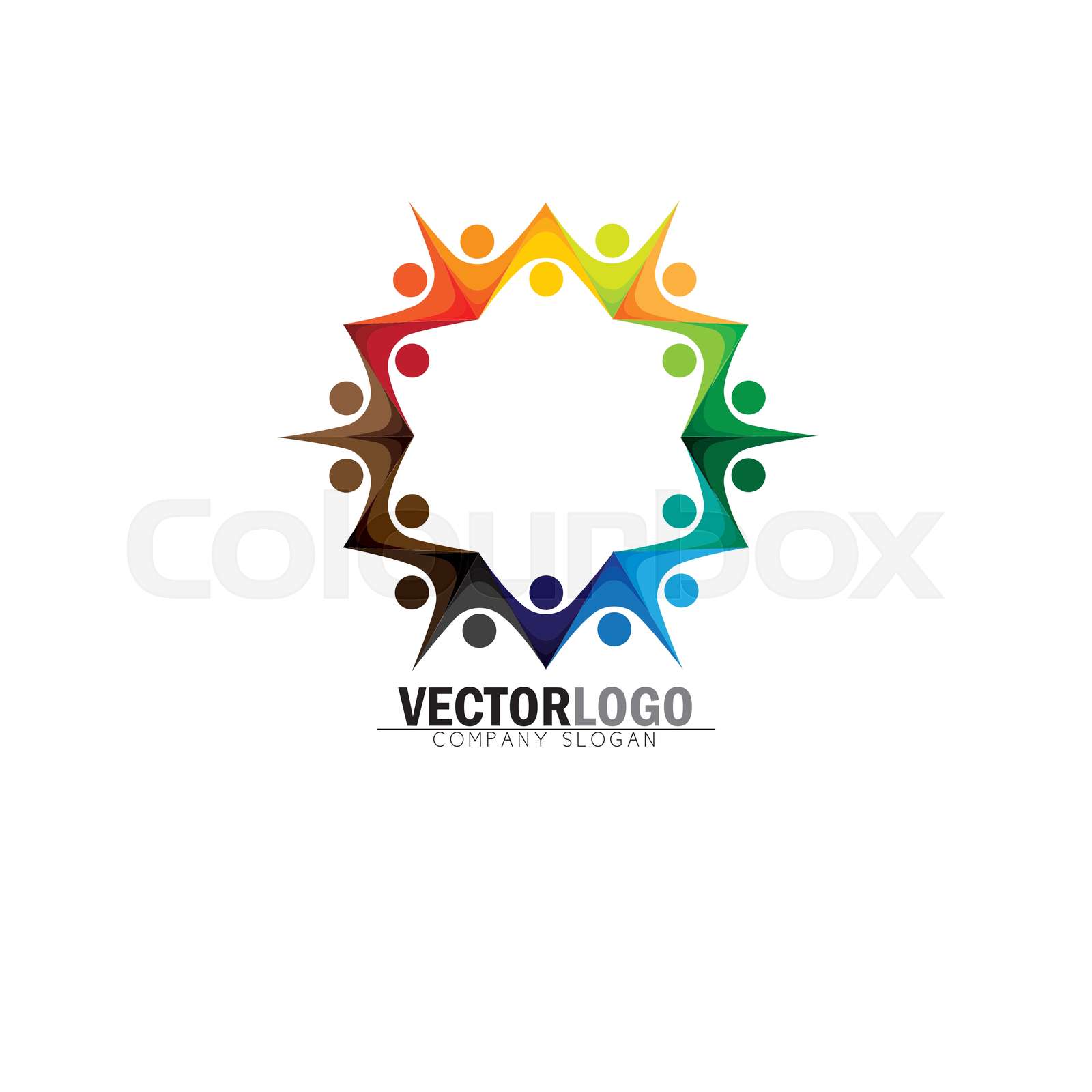 vector icon of people together - sign of unity, partnership | Stock ...