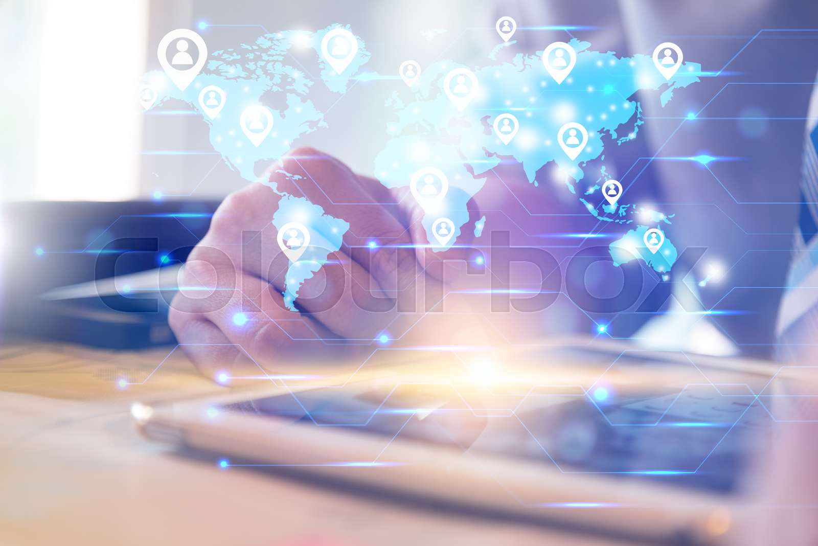 Social networking technology concept | Stock image | Colourbox