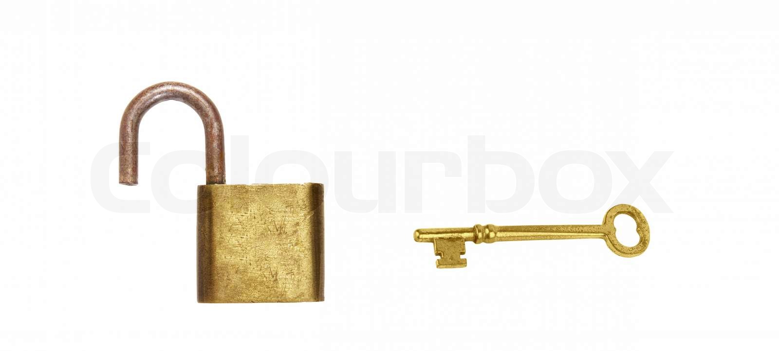 Lock and key isolated | Stock image | Colourbox