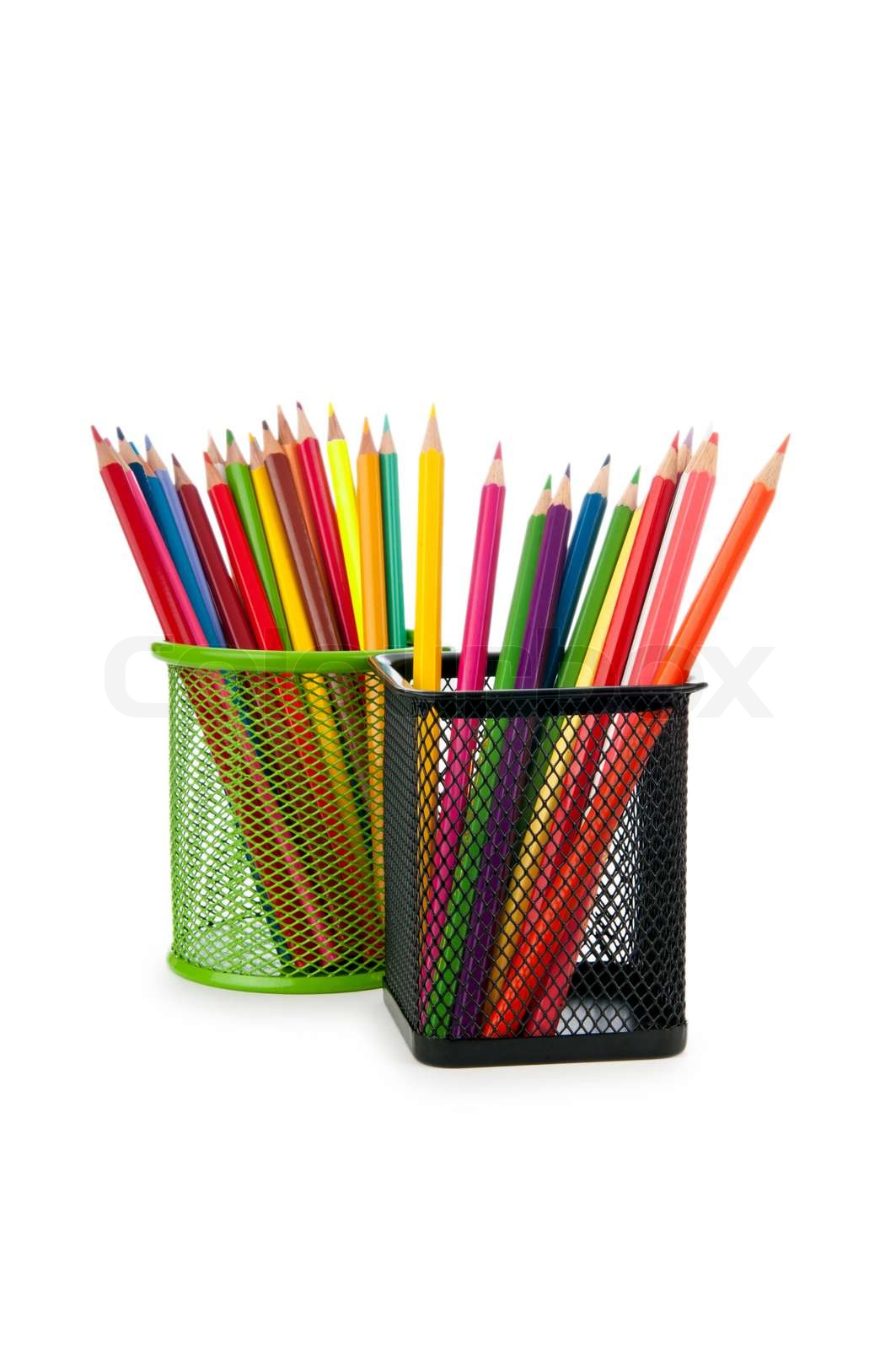 Bunte Stifte isoliert auf weiß | Stock Bild | Colourbox