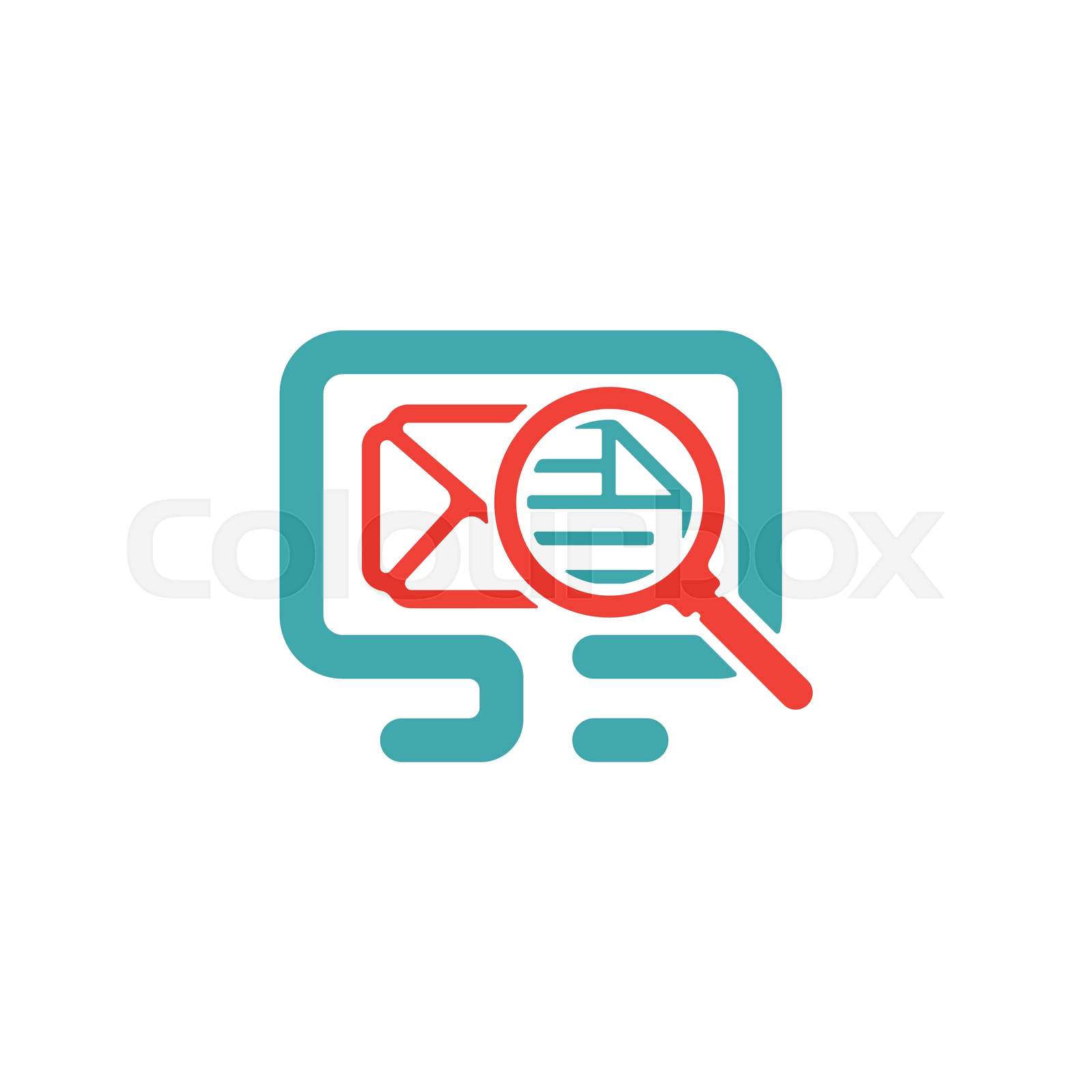 Message zoom icon vector illustration. | Stock vector | Colourbox