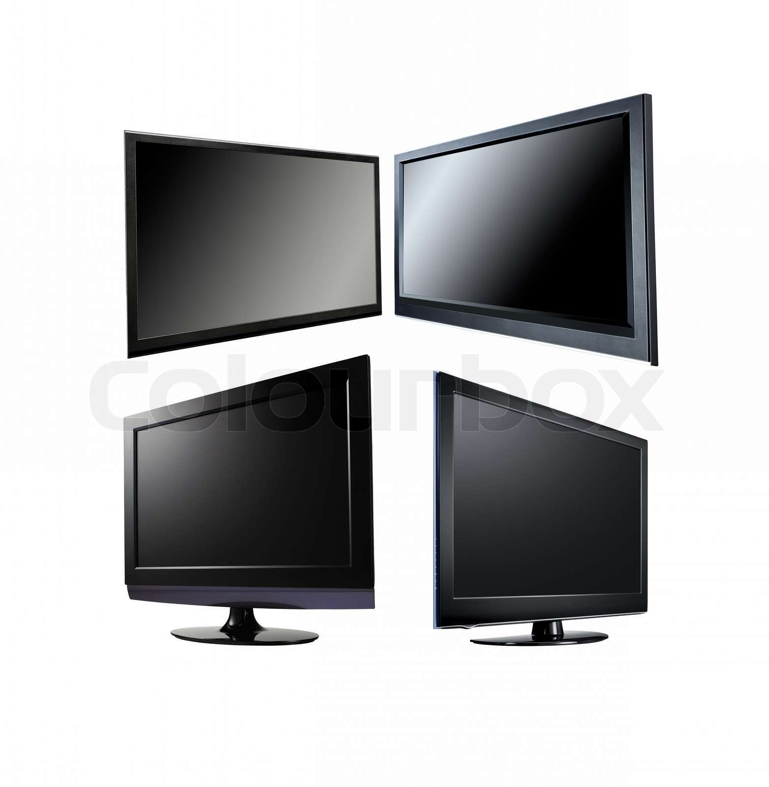 vier Plasma-Bildschirme | Stock Bild | Colourbox