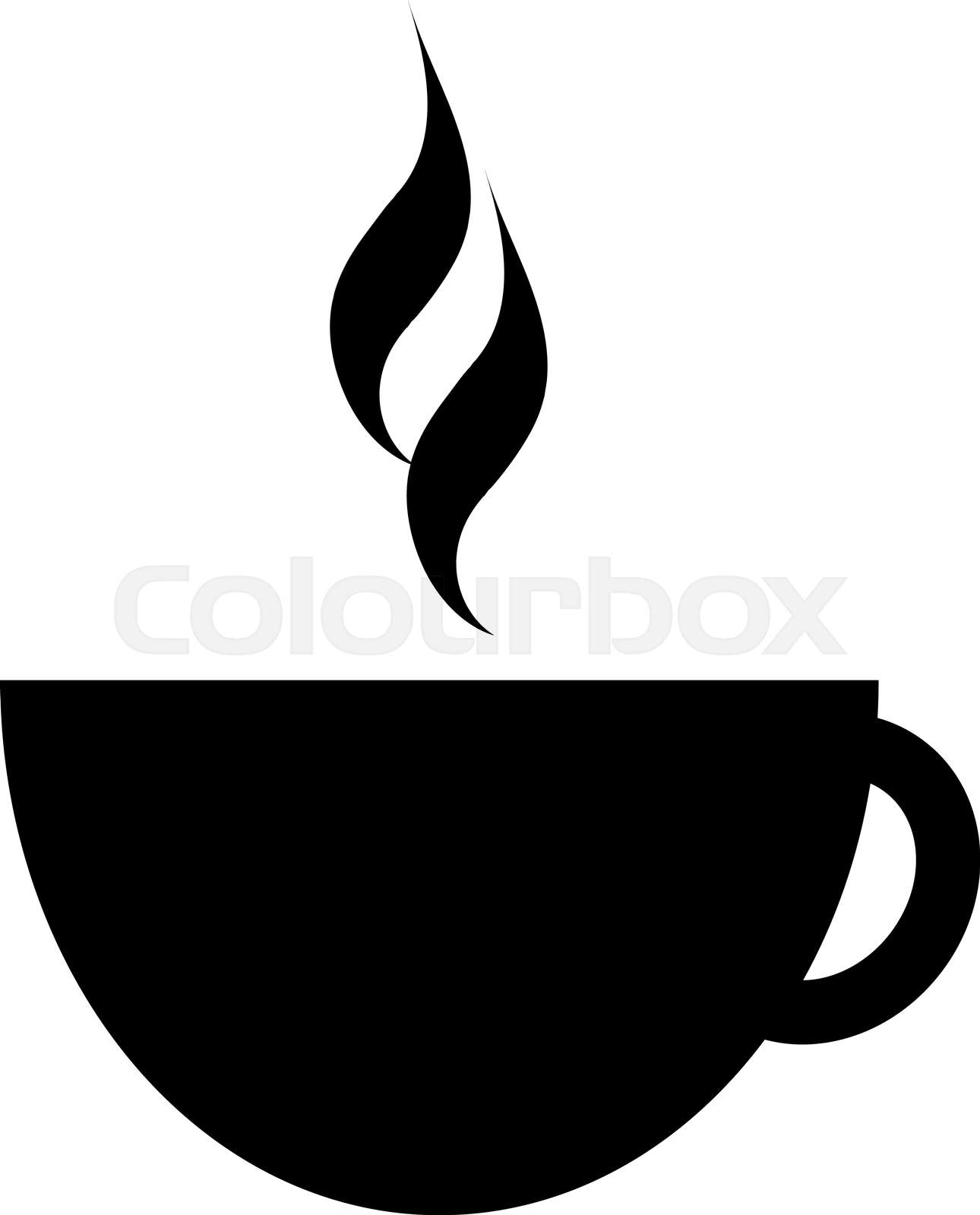 Black coffee cup icon | Stock vector | Colourbox