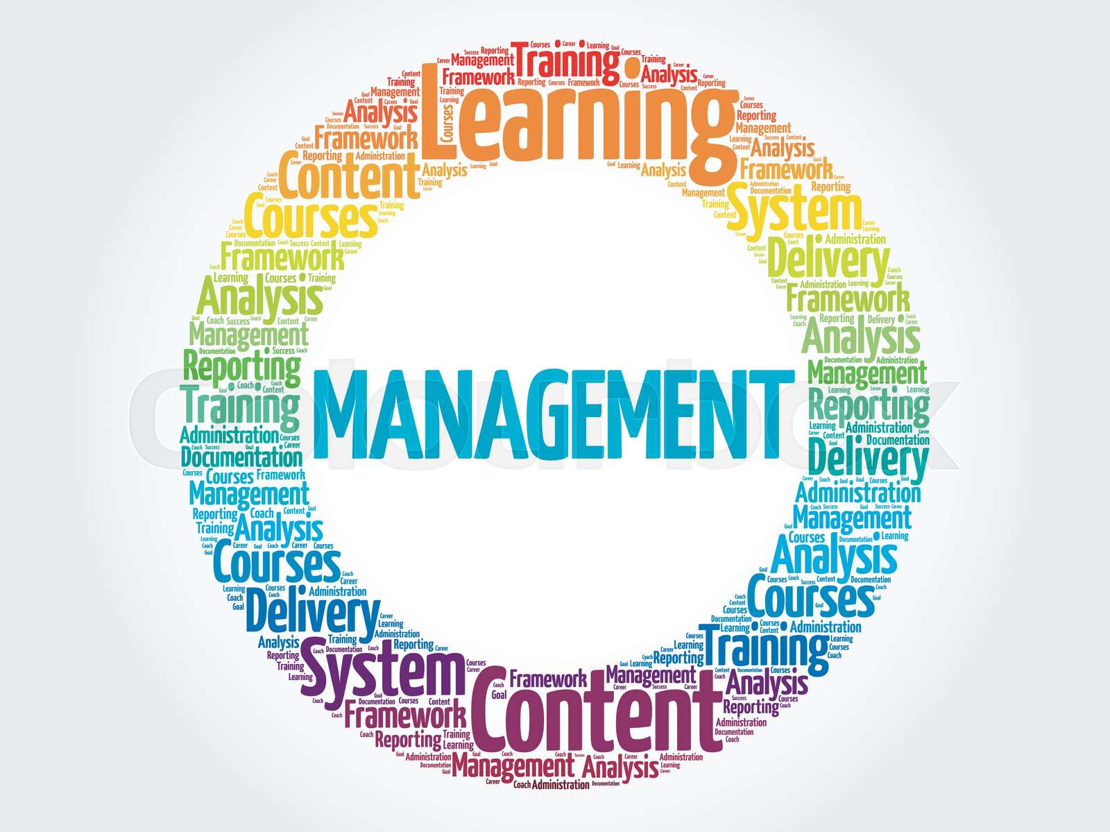 MANAGEMENT circle word cloud | Stock vector | Colourbox