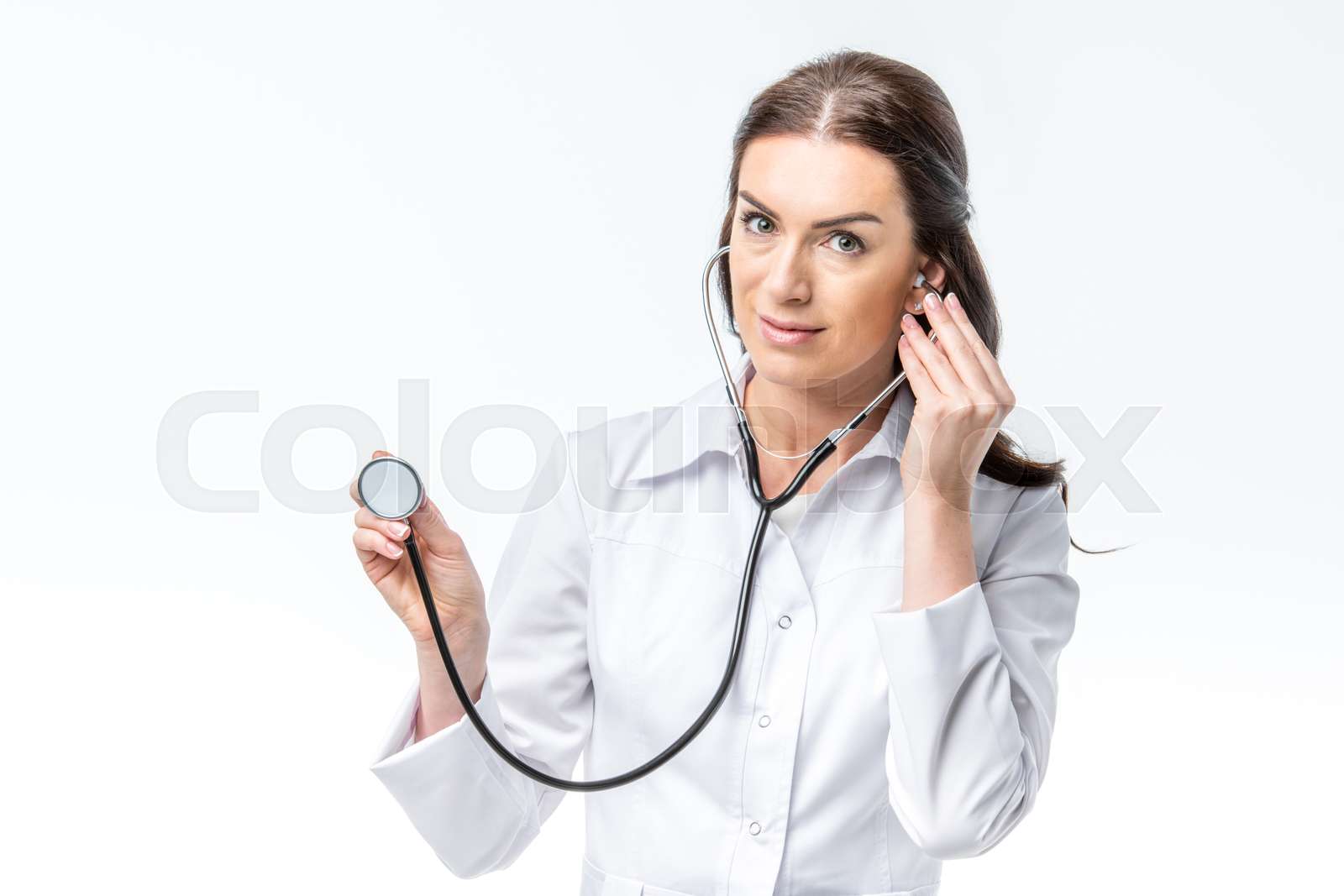 Female doctor with stethoscope | Stock image | Colourbox