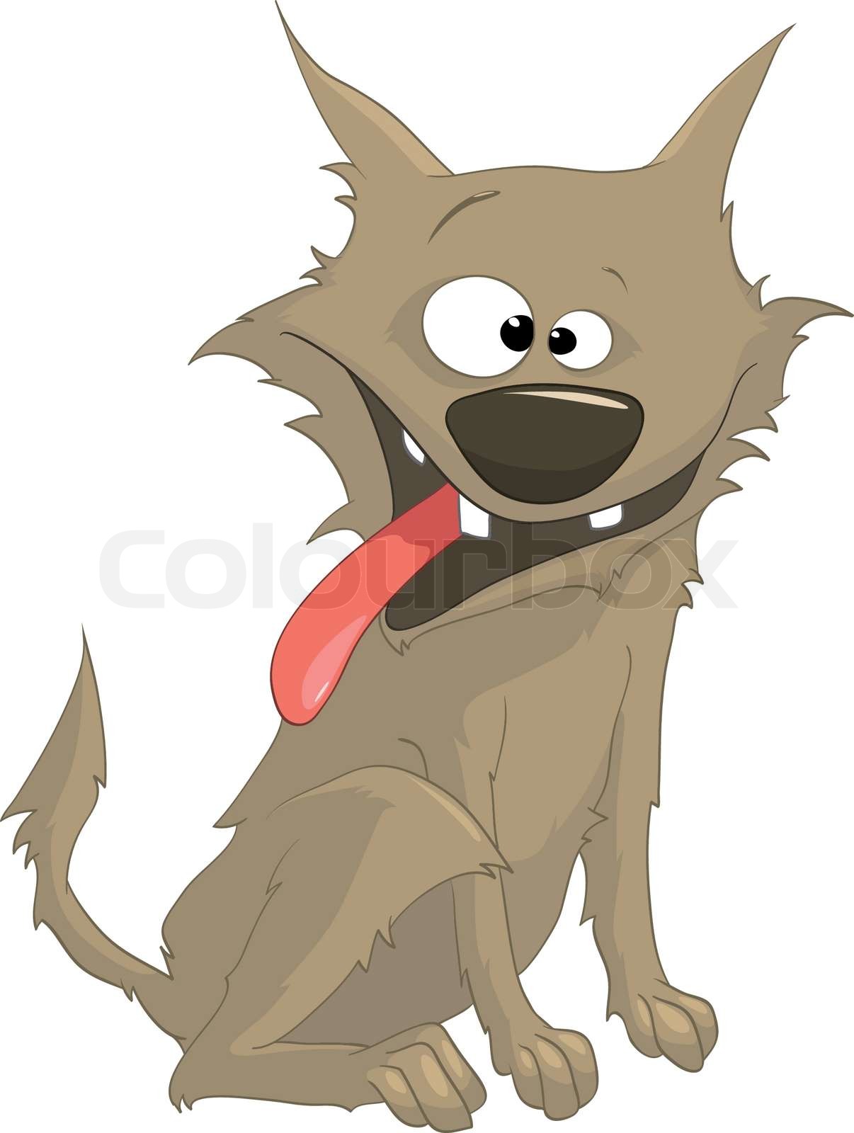 Cartoon Character Sly Dog Isolated on White Background | Stock vector ...