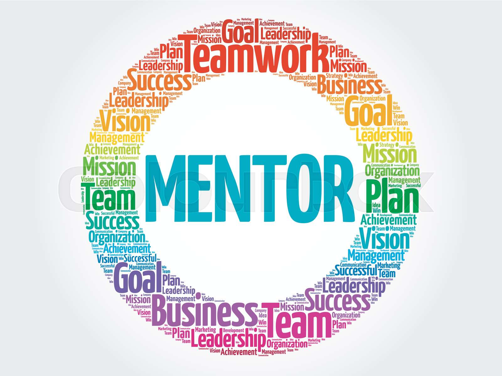 Mentor circle word cloud | Stock vector | Colourbox