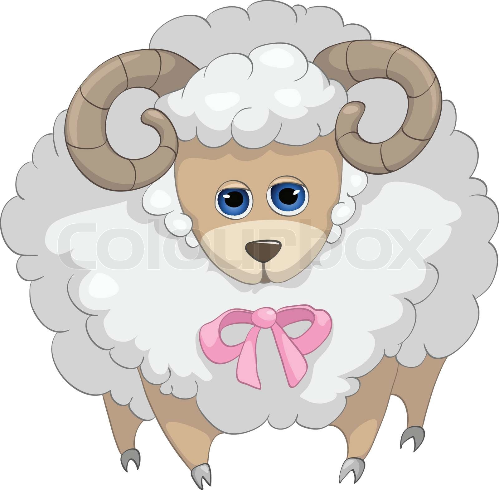 Cartoon Character Sheep Isolated on White Background | Stock vector ...