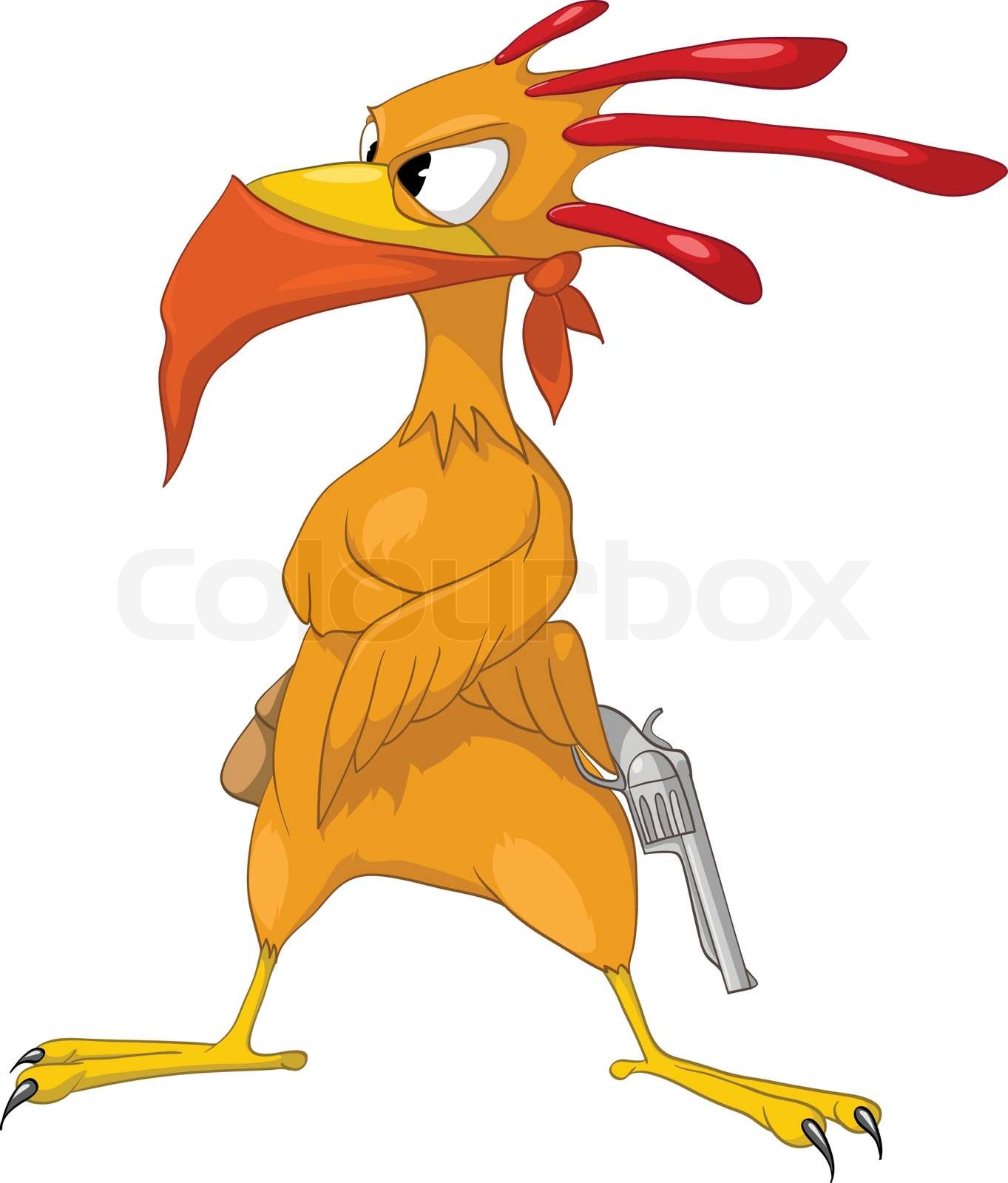 Cartoon Character Bird Gangster Isolated on White Background | Stock ...