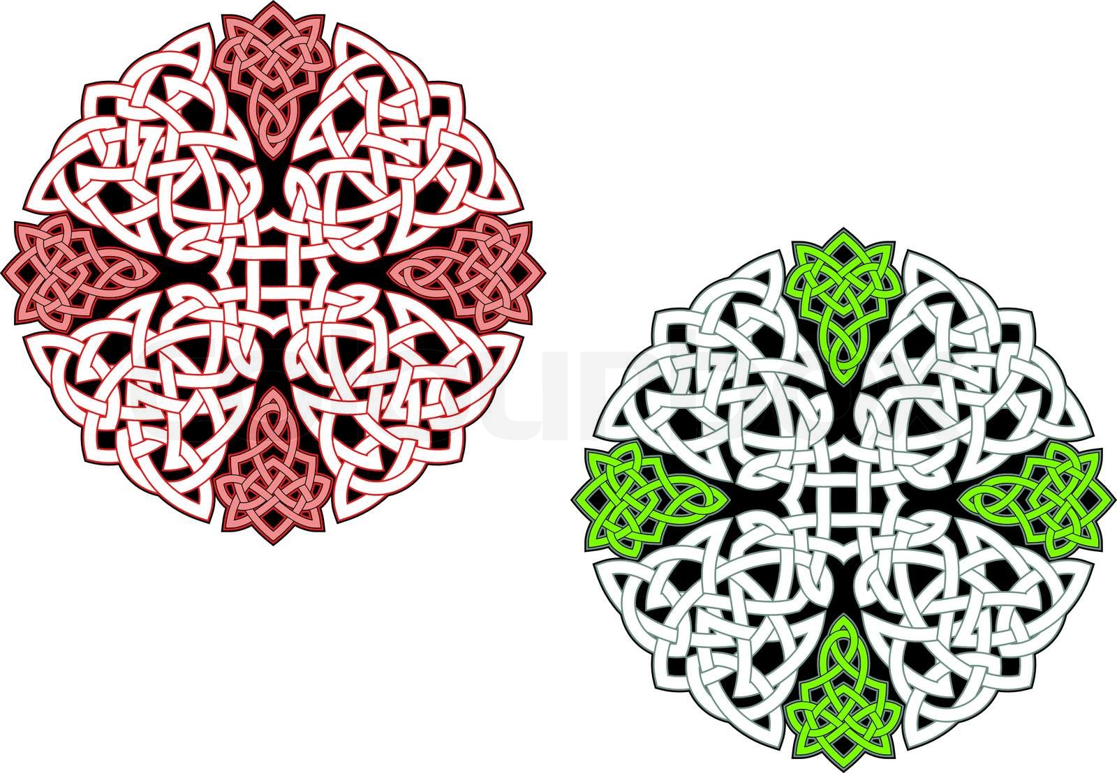 Celtic ornaments and patterns for irish or religious design | Stock ...