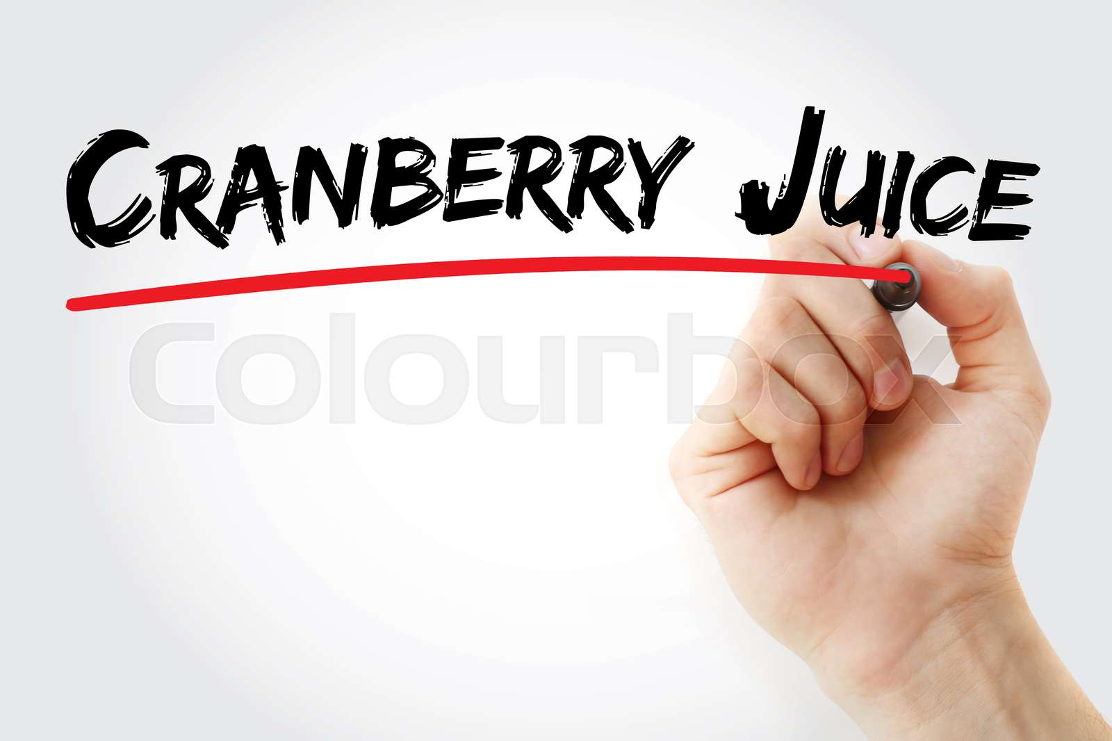 Hand writing Cranberry juice | Stock image | Colourbox