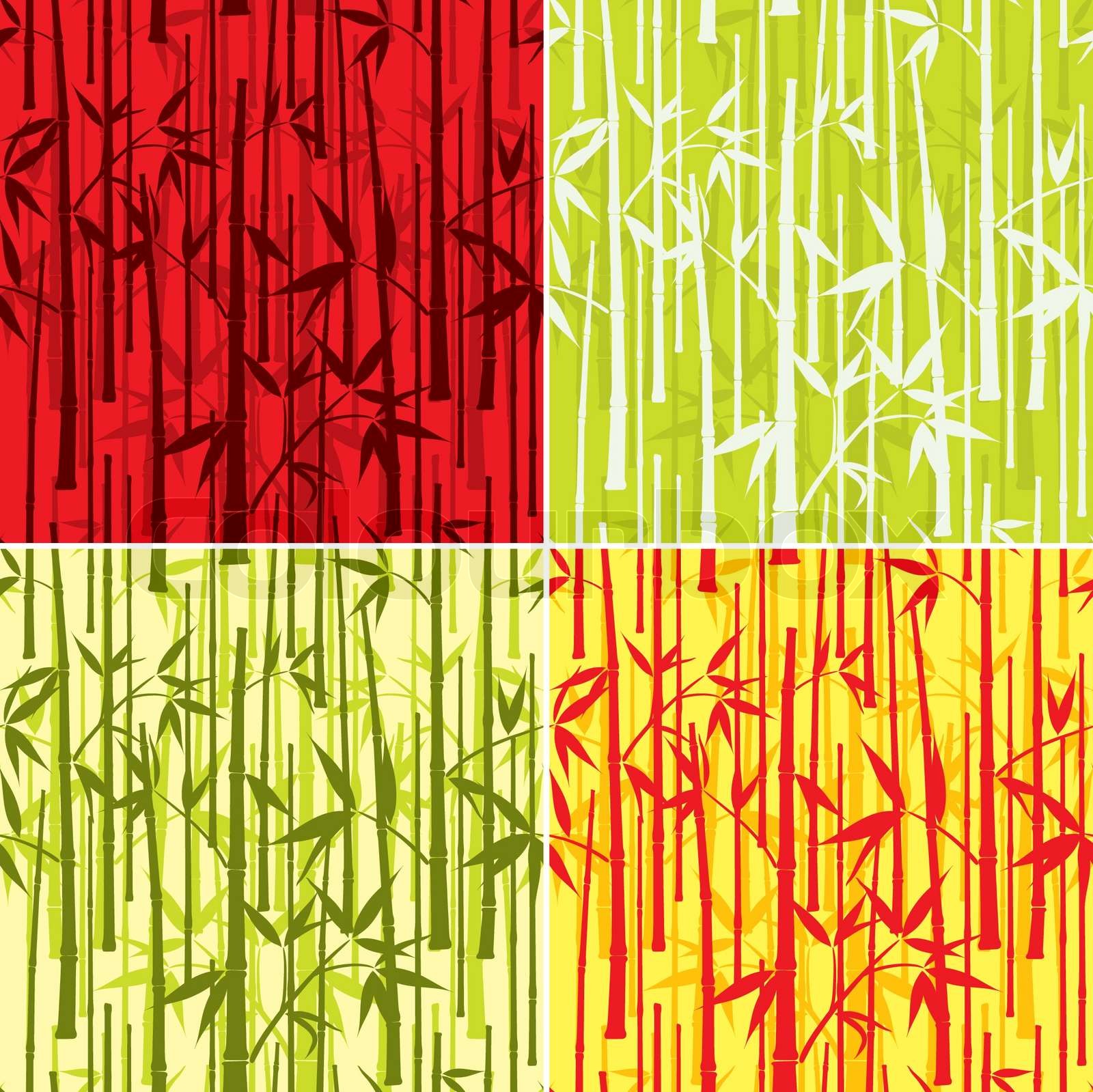 Bamboo pattern, seamless, vector illustration | Stock vector | Colourbox