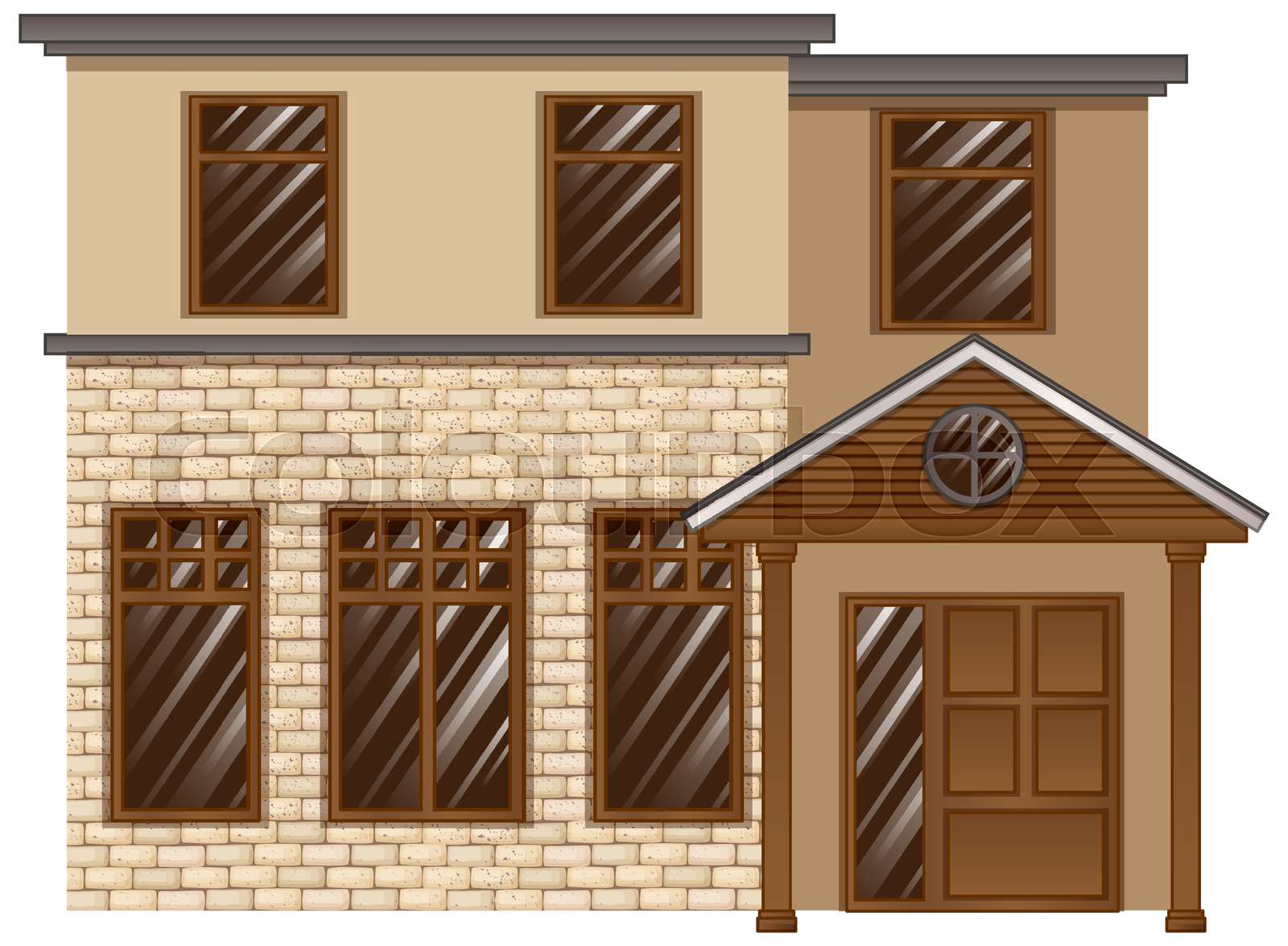 Building made with bricks | Stock vector | Colourbox