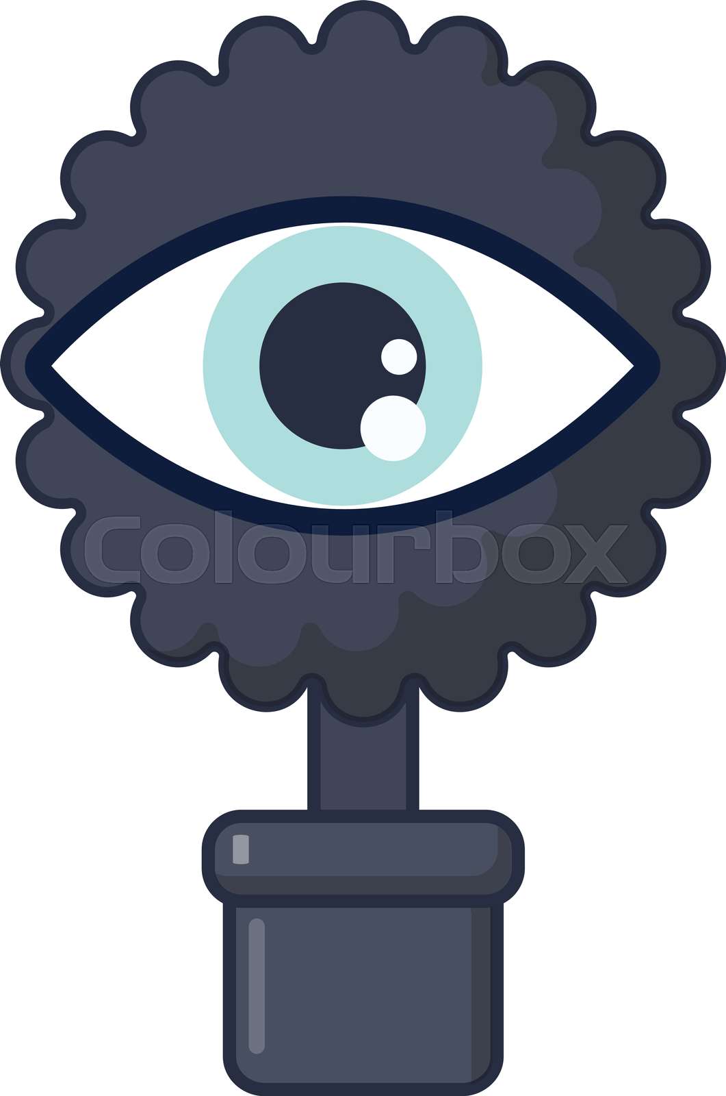 Spy eye icon, cartoon style | Stock vector | Colourbox