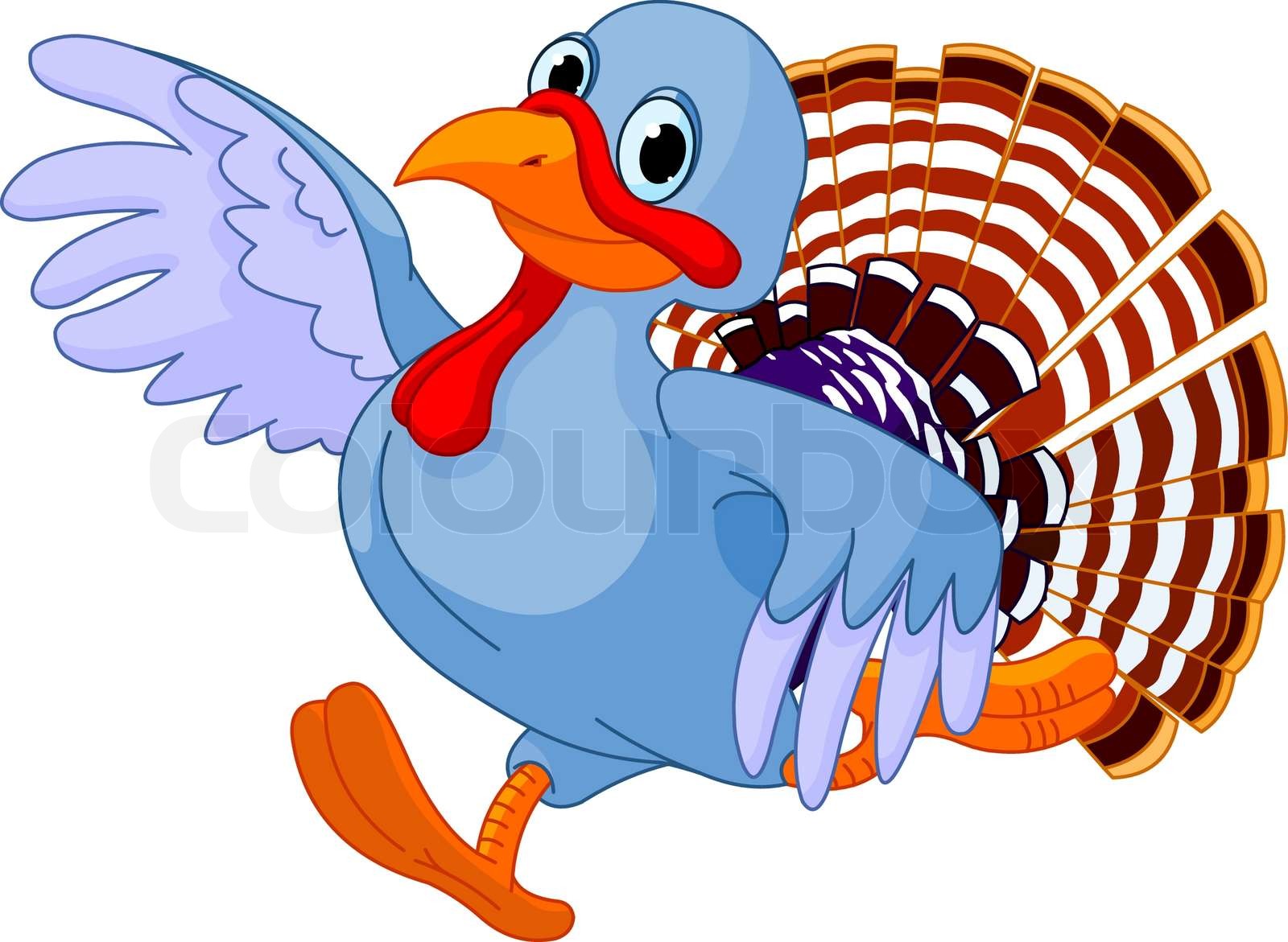 Running Turkey | Stock vector | Colourbox