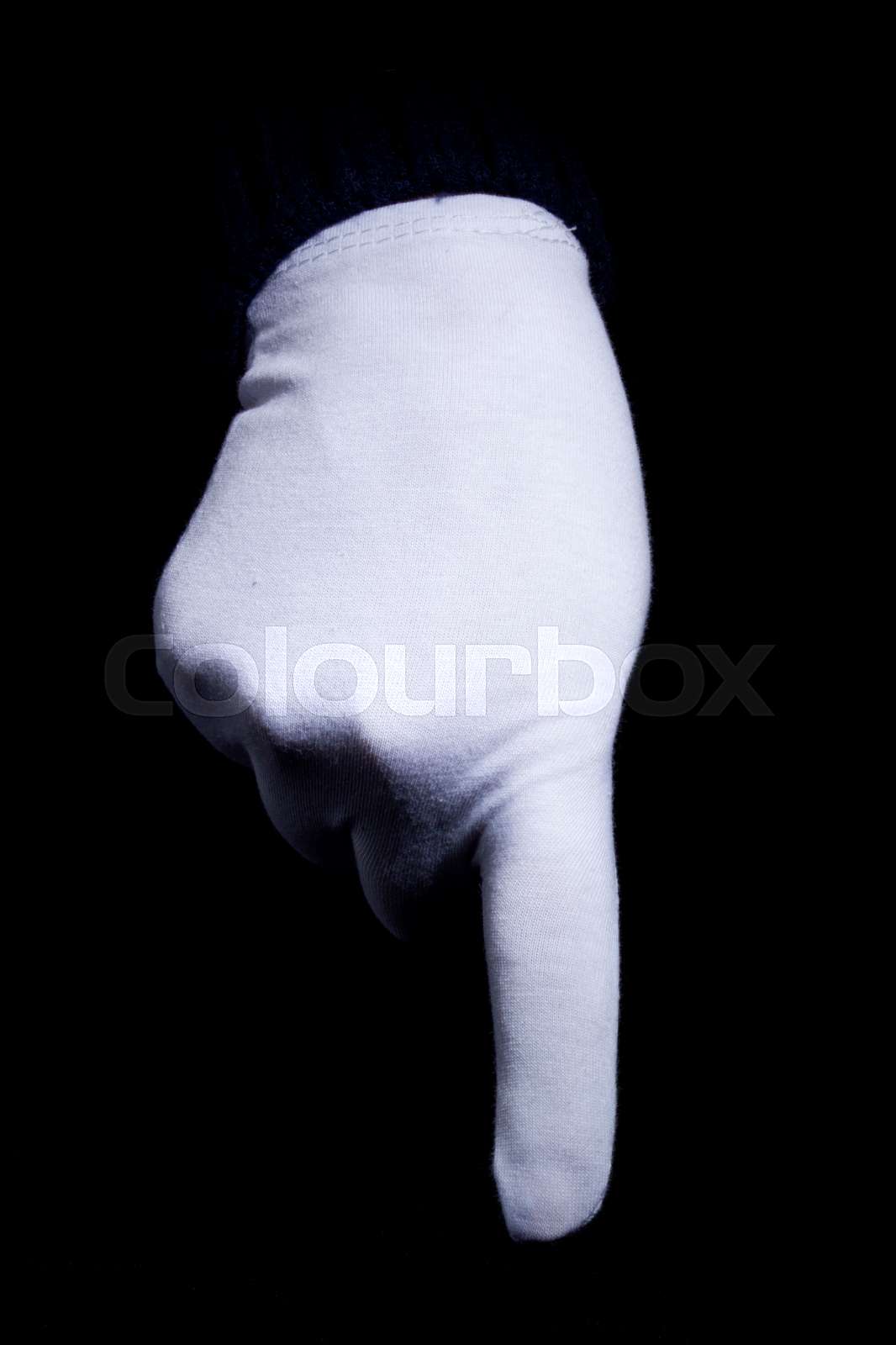 Hand in a white glove | Stock image | Colourbox
