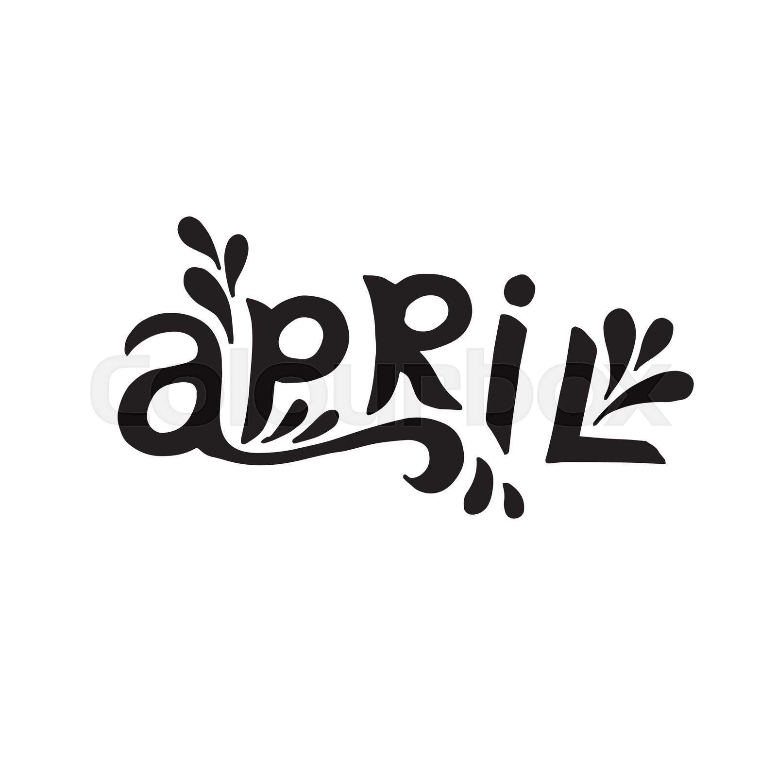April lettering in vector | Stock vector | Colourbox