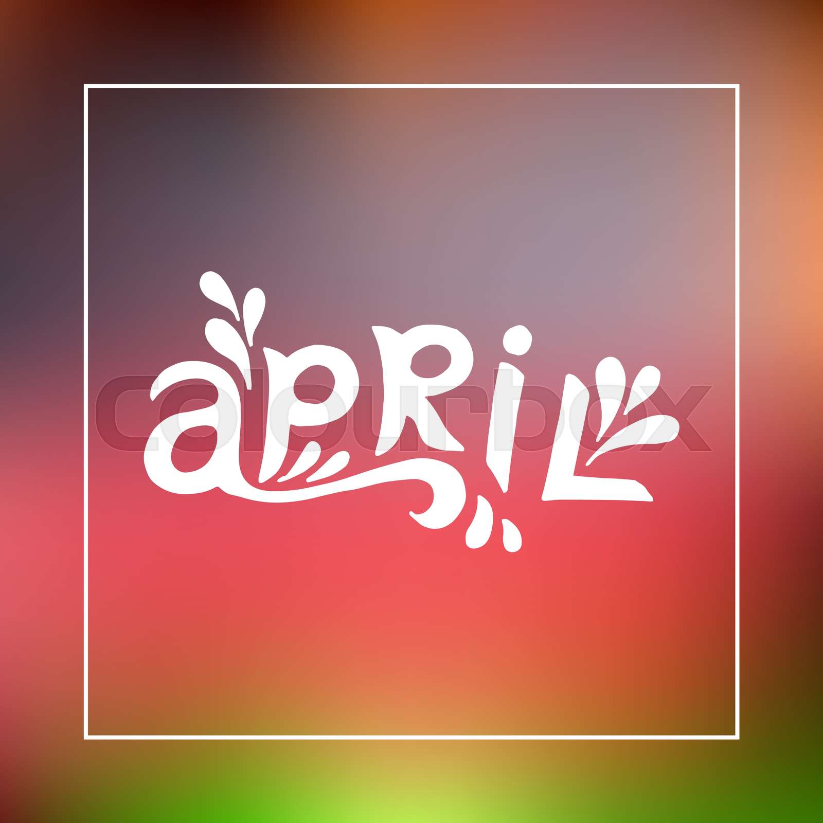 April lettering in vector | Stock vector | Colourbox