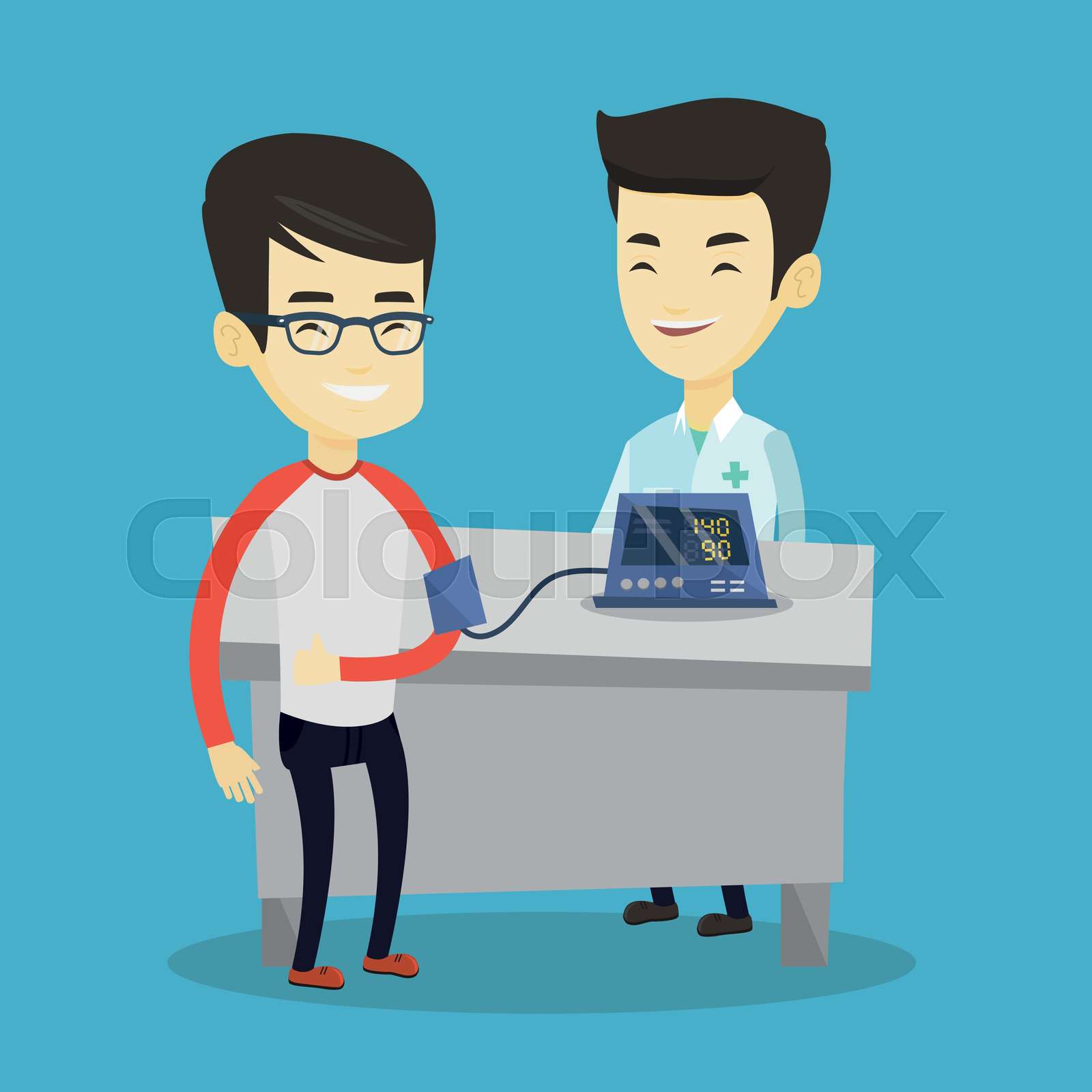 Blood pressure measurement vector illustration. | Stock vector | Colourbox