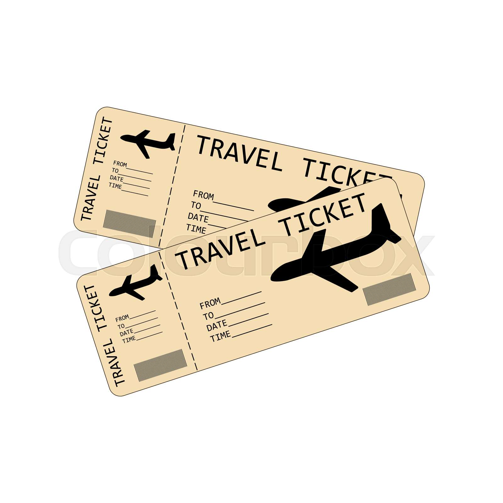 Plane tickets illustration | Stock vector | Colourbox