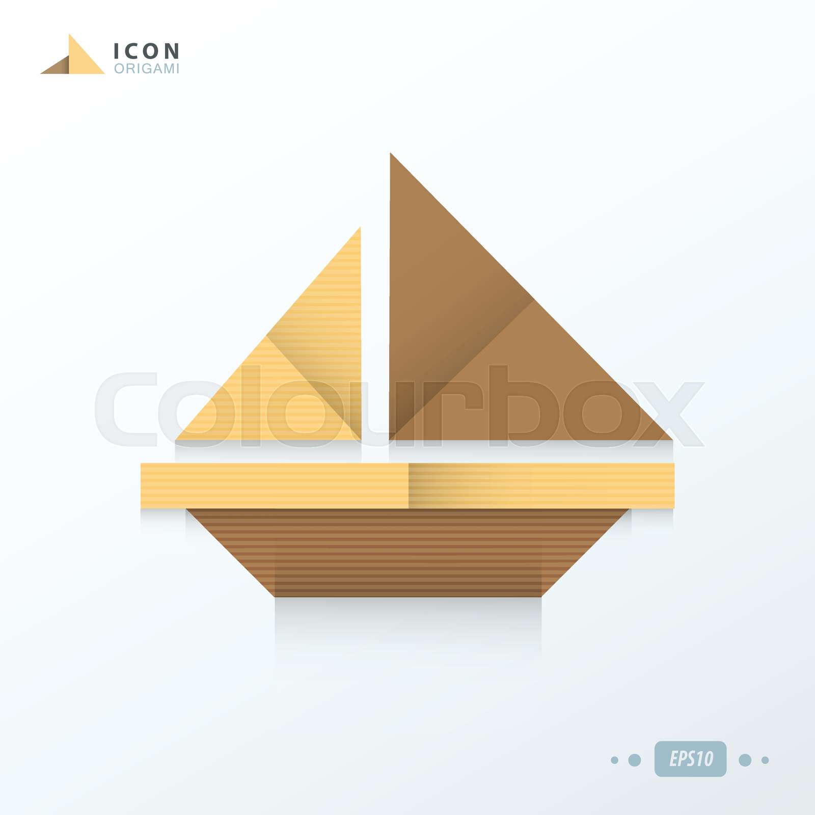 segelboot, grafik, treibend | Stock-Vektor | Colourbox