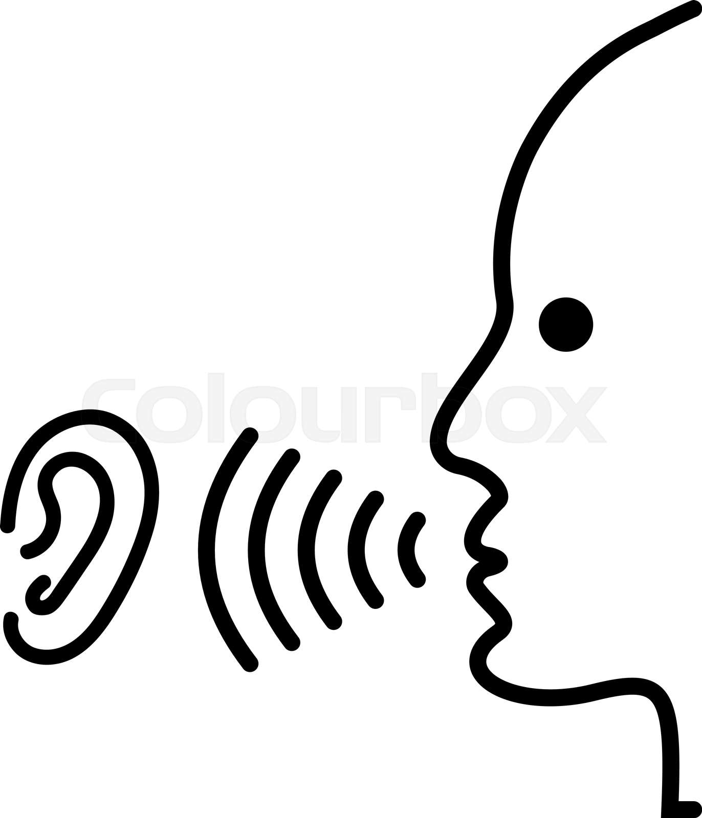Speak and listen symbol. | Stock vector | Colourbox