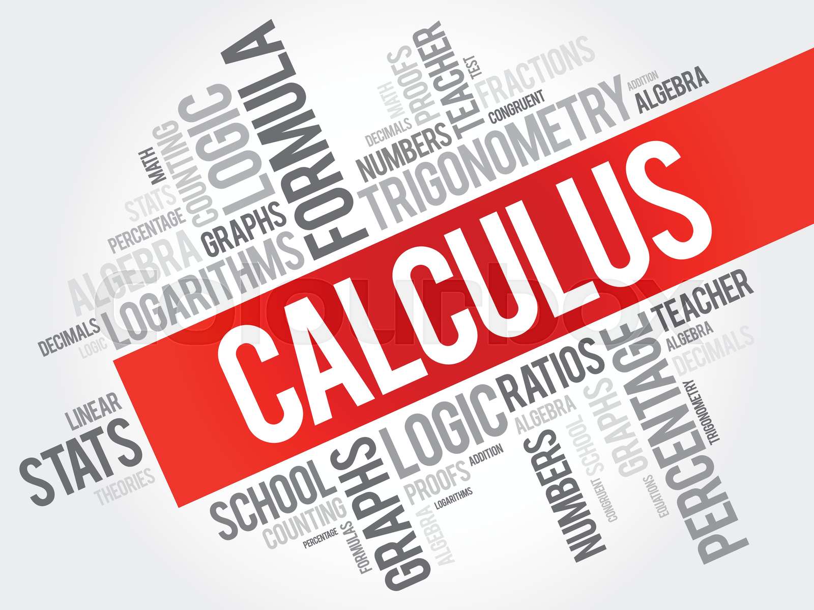 Calculus word cloud collage | Stock vector | Colourbox
