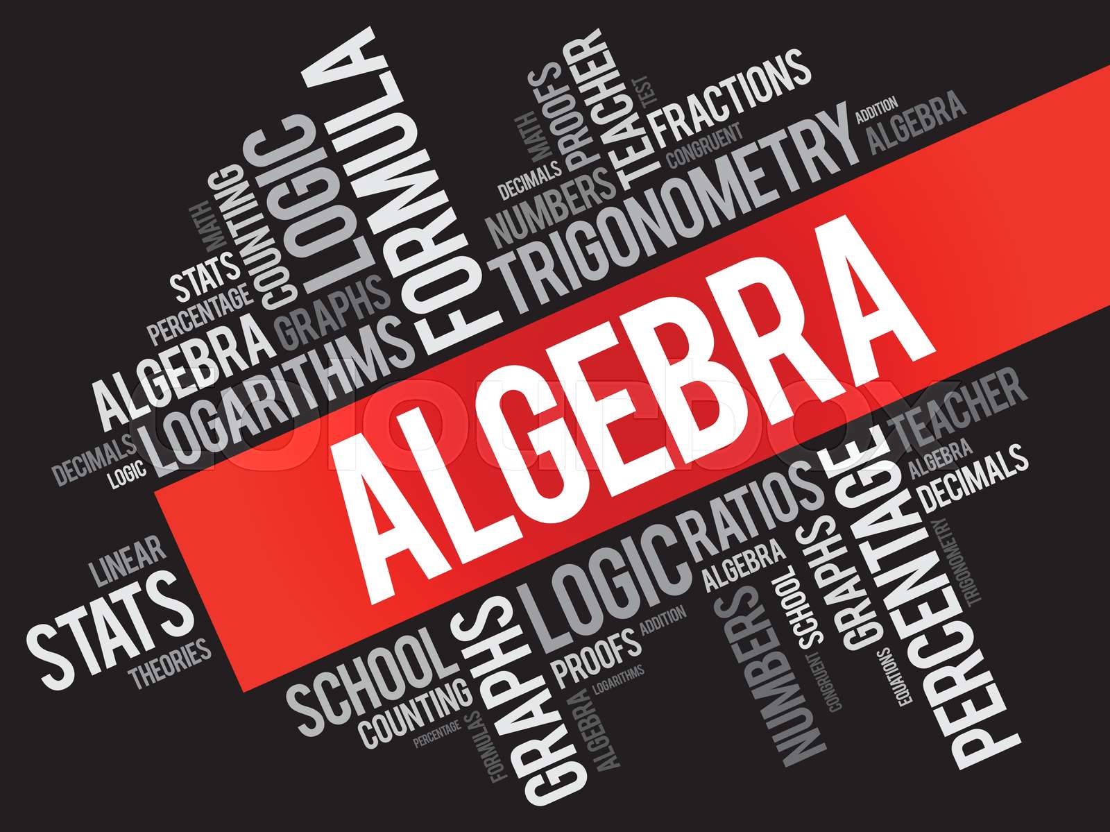 Algebra word cloud collage | Stock vector | Colourbox