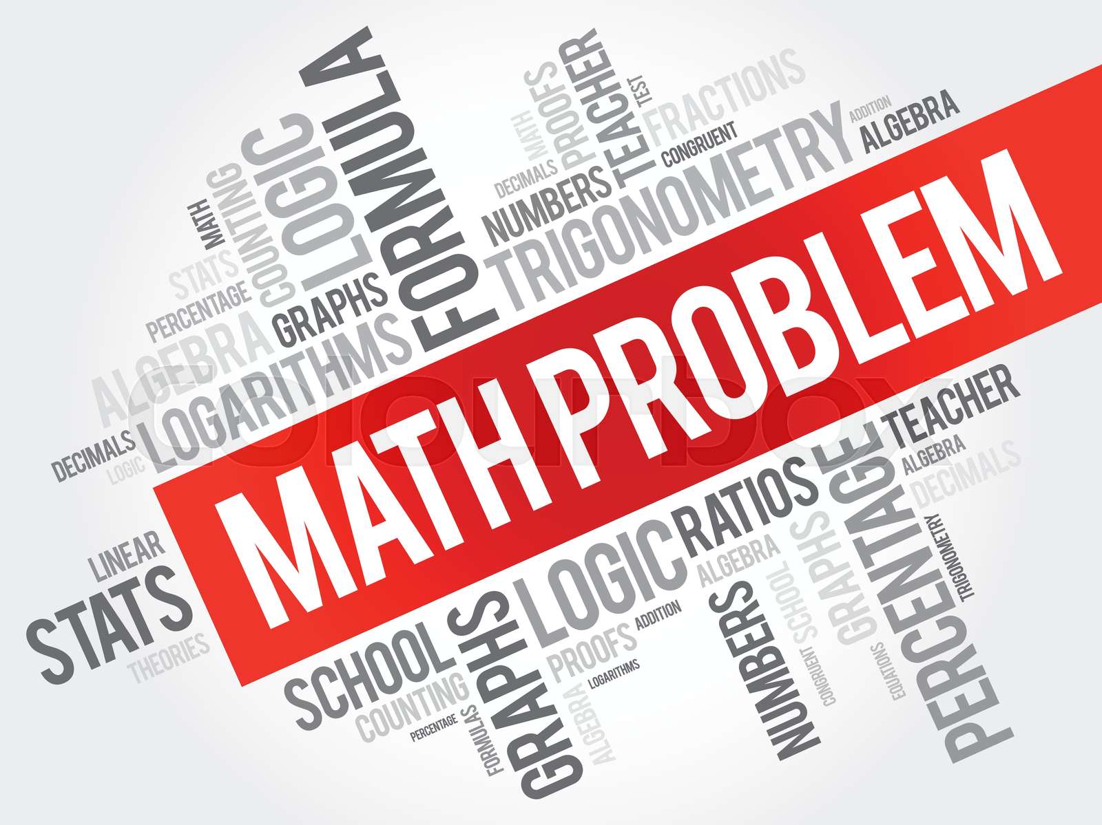 Math problem word cloud collage | Stock vector | Colourbox