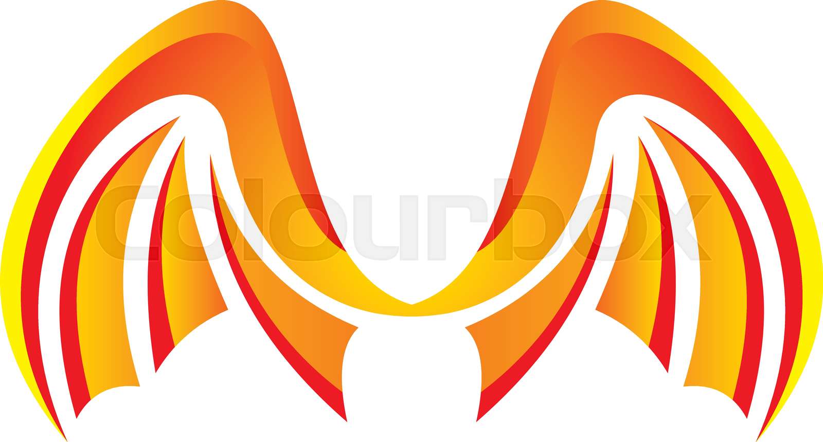 logo fire flaming flying wing | Stock vector | Colourbox