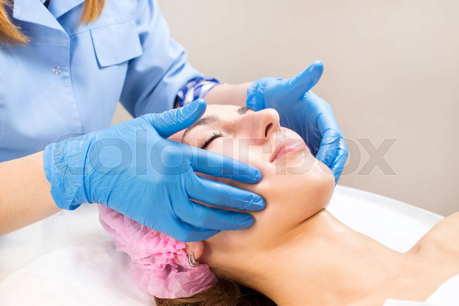 Process of massage and facials in beauty salon | Stock image | Colourbox