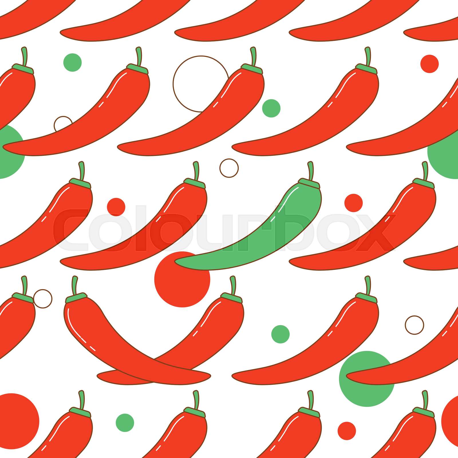 Chili pepper pattern | Stock vector | Colourbox