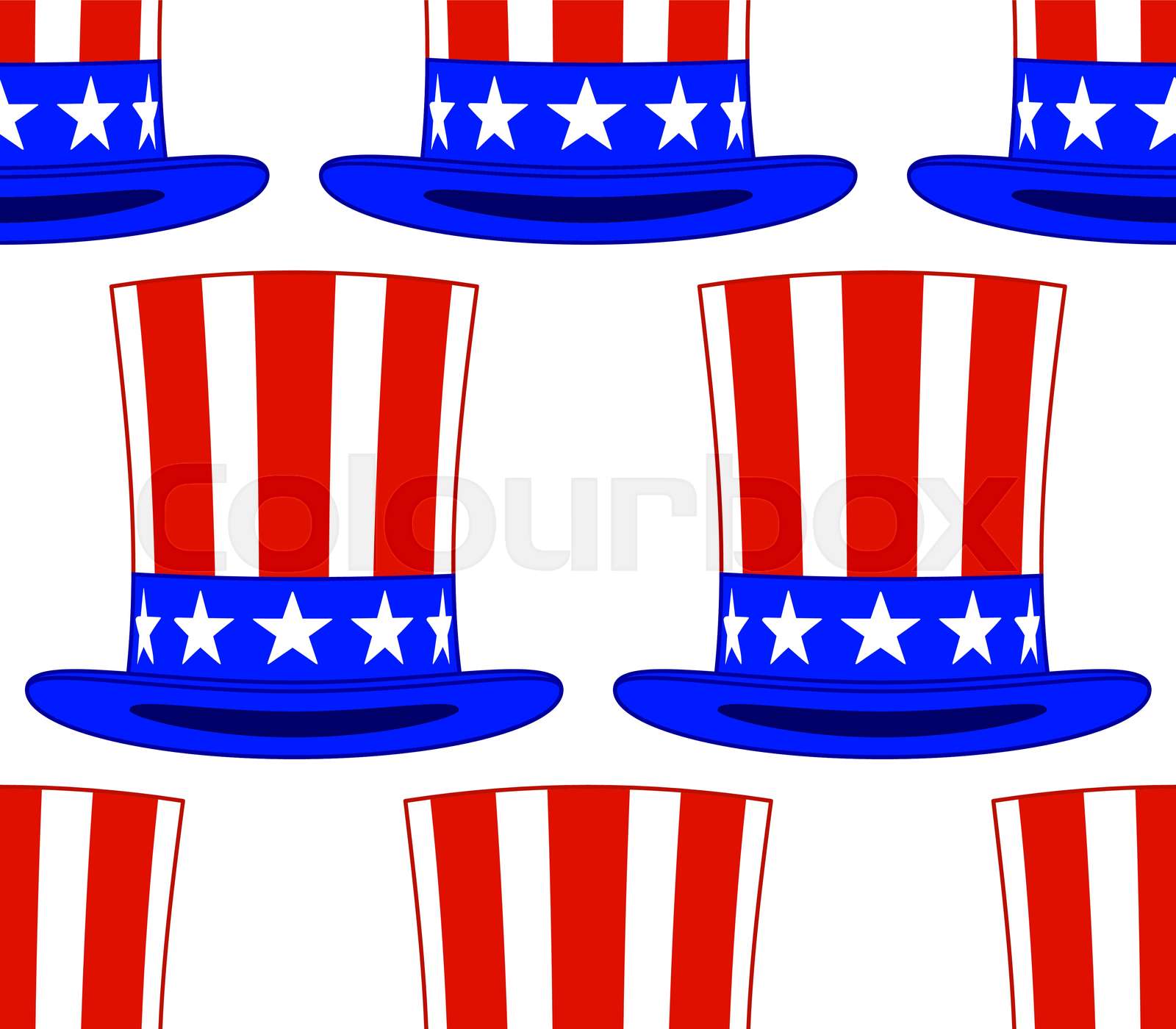 Uncle Sam hat pattern | Stock vector | Colourbox